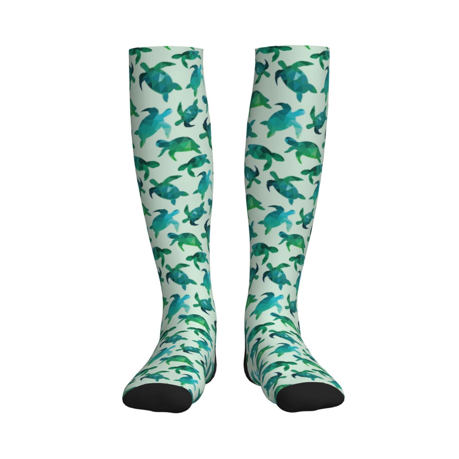 Sikiie Green Sea Turtle 1 Pairs Compression Socks for Men and Women 15 ...