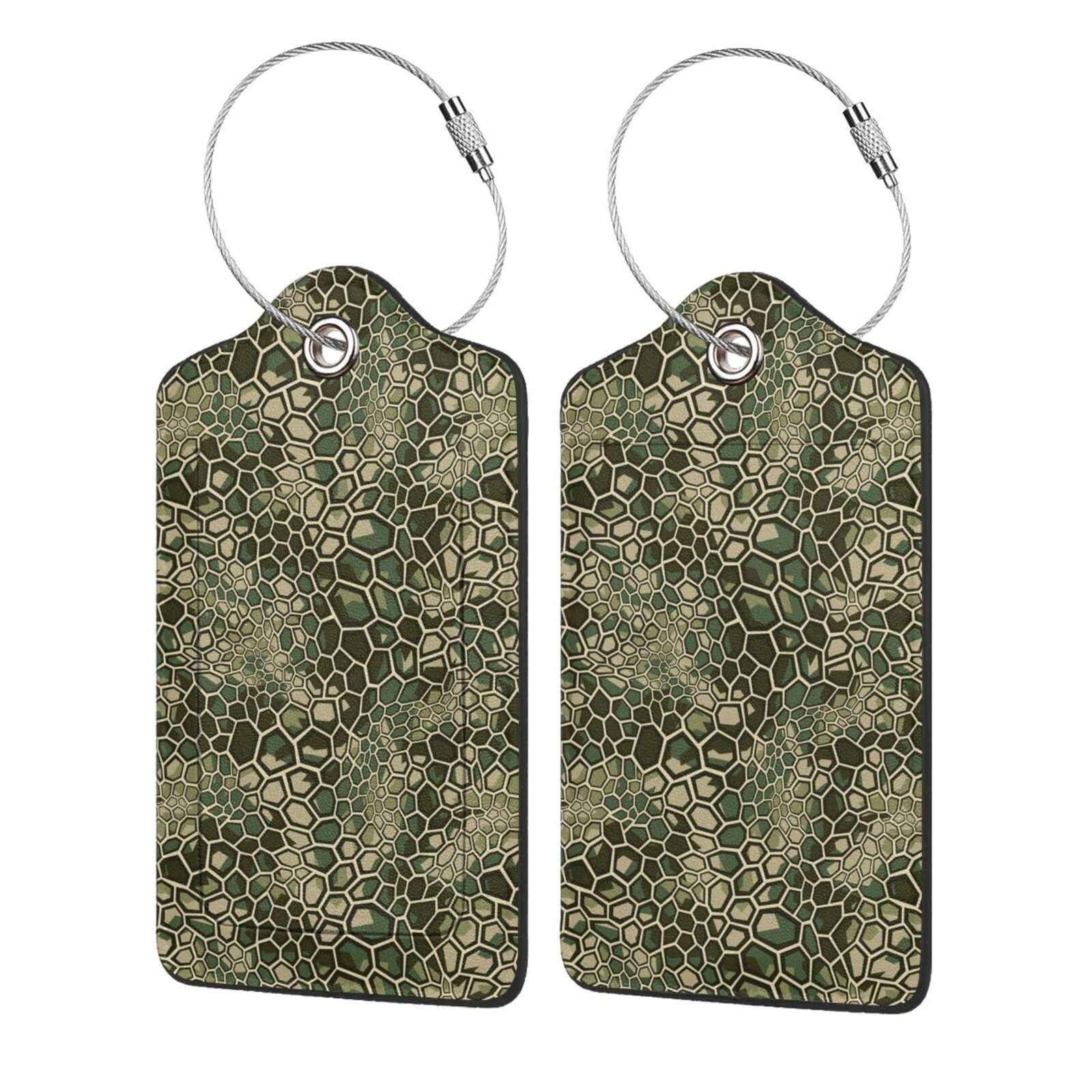 Sikiie Green Snake Skin Luggage Tag for Suitcase Leather Baggage Tag ...