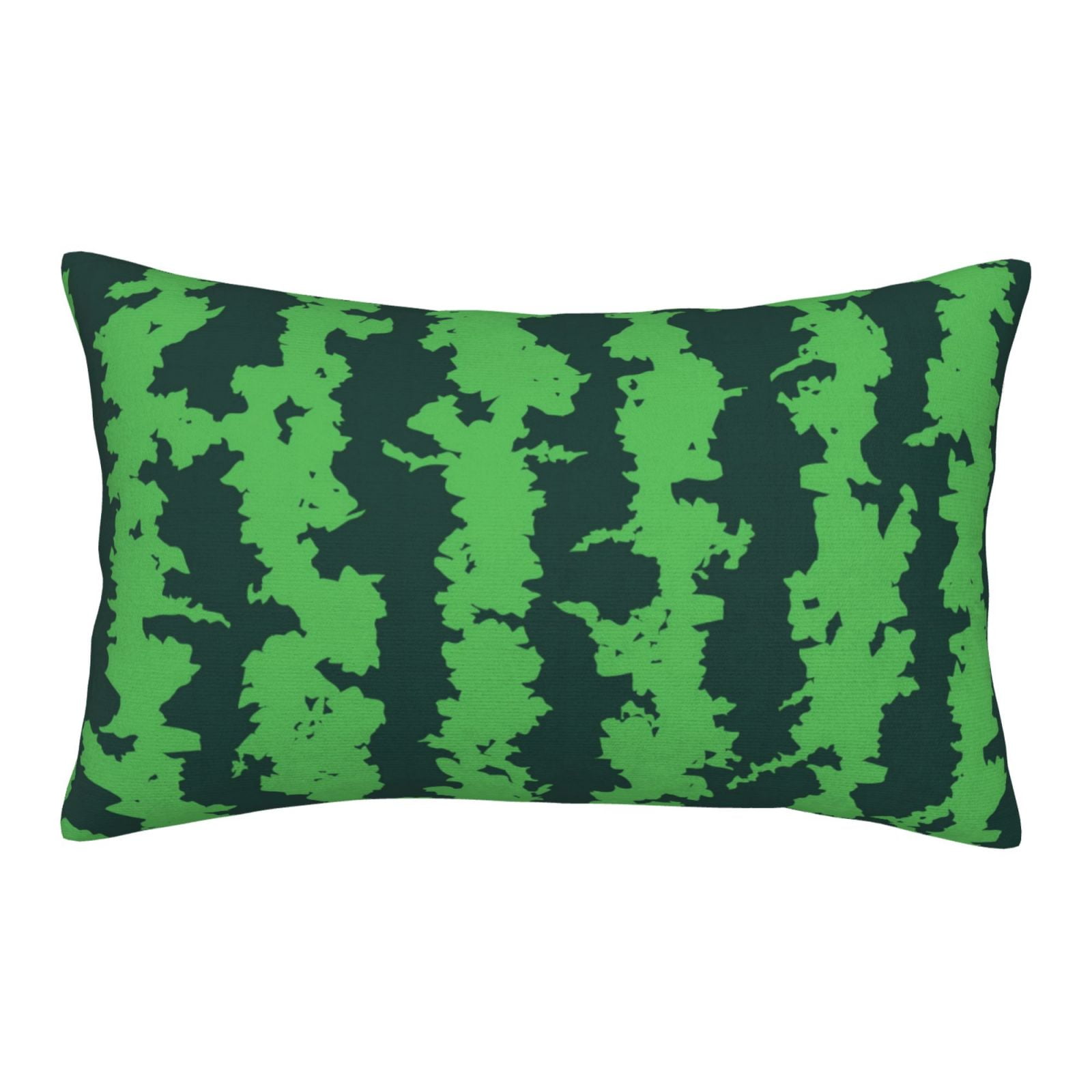 Sikiie Green Stripes Of Watermelon Print Plush Pillow Cover, Wrinkle ...