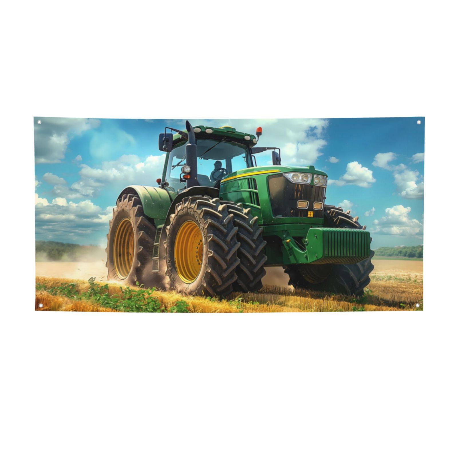 Sikiie Green Tractor Field Custom Banners and Signs Customize Outdoor ...