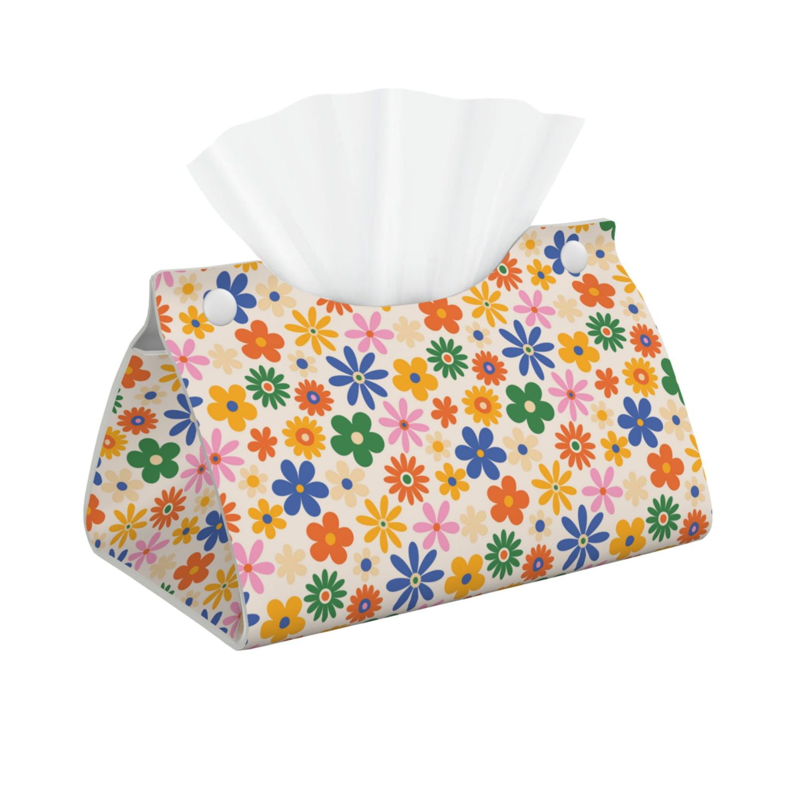 Sikiie Groovy Daisy Flowers Leather Tissue Box Cover Rectangle, Long ...