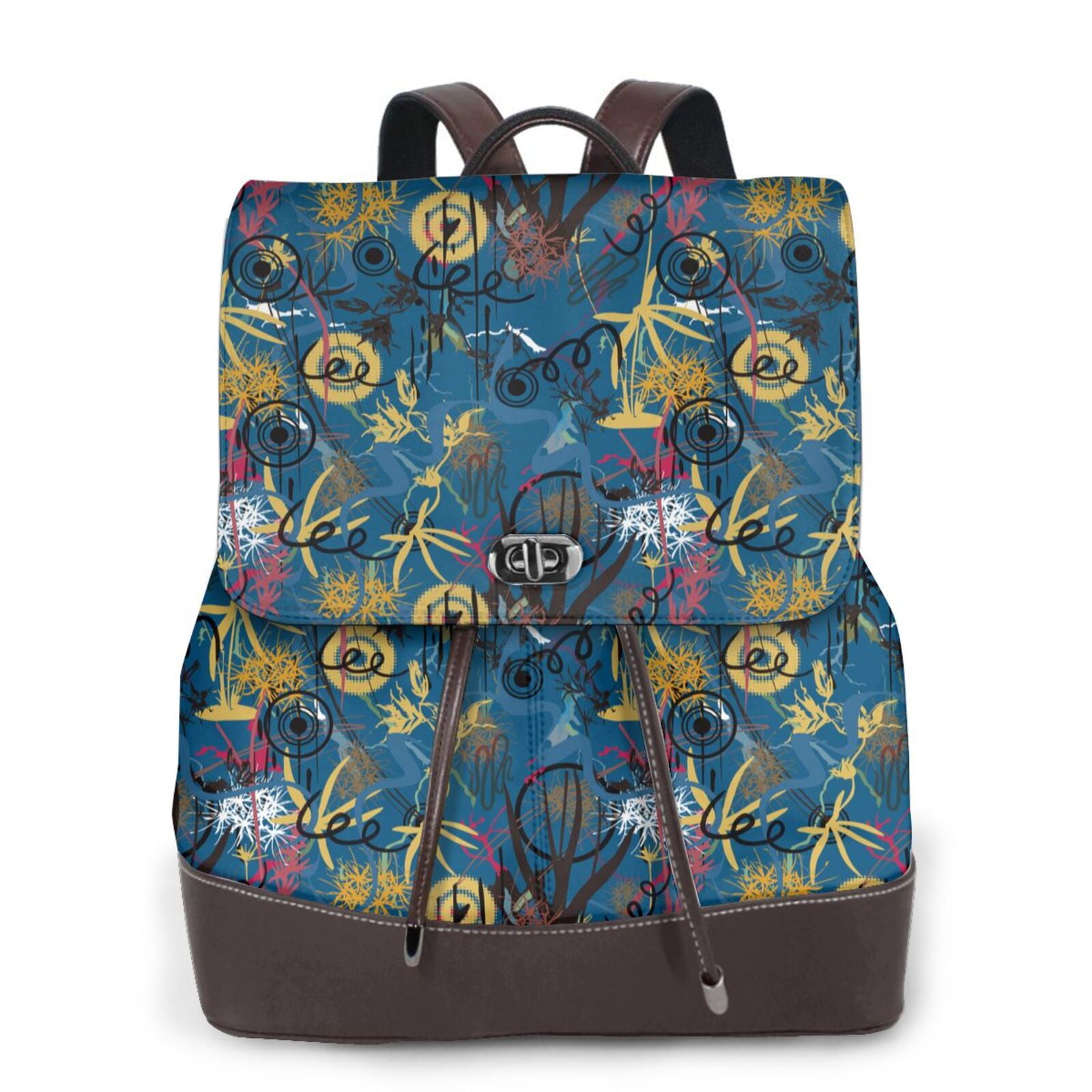 Sikiie Halloween Elements Women Genuine Leather Backpack Fashion ...