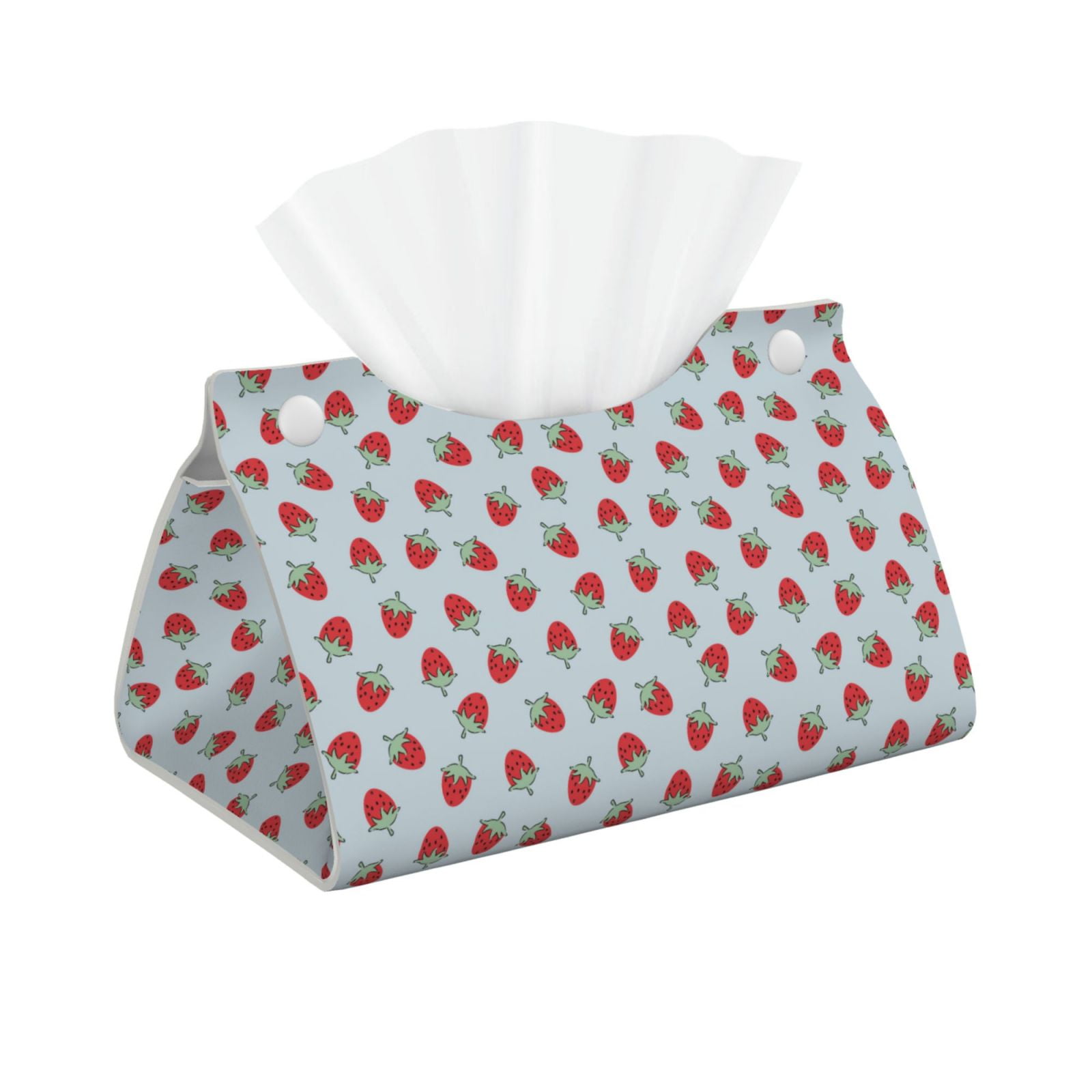 Sikiie Hand Drawn Strawberry Leather Tissue Box Cover Rectangle, Long ...