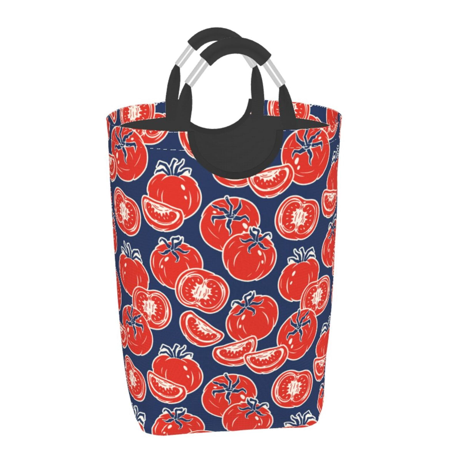 Sikiie Hand Drawn Tomatoes Square Laundry Bag Large Collapsible Dirty ...
