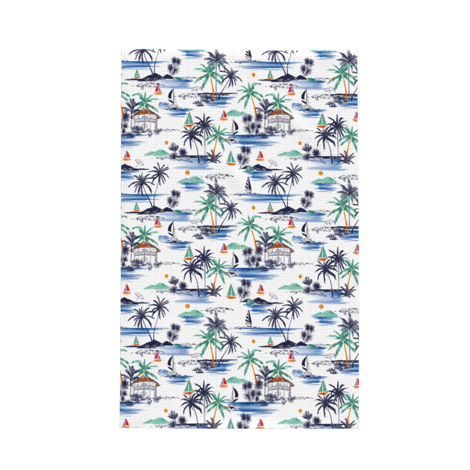 Sikiie Hawaii Palms Waffle Weave Kitchen Dish Cloth,Super Absorbent ...