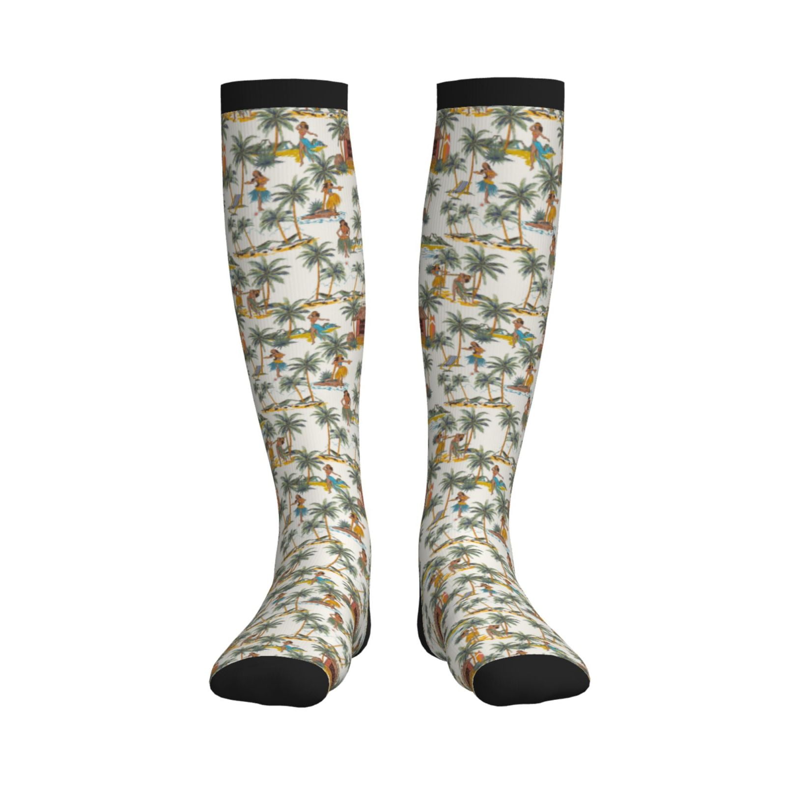 Sikiie Hawaiian Style 1 Pairs Compression Socks for Men and Women 15-20 ...