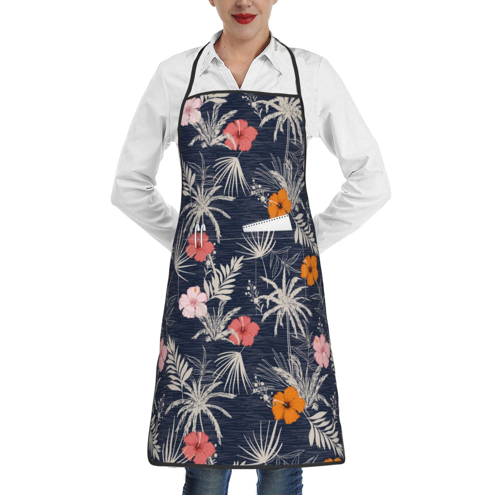 Sikiie Hawaiian Style Aprons for Kitchen Cooking Aprons, Chef Apron for ...