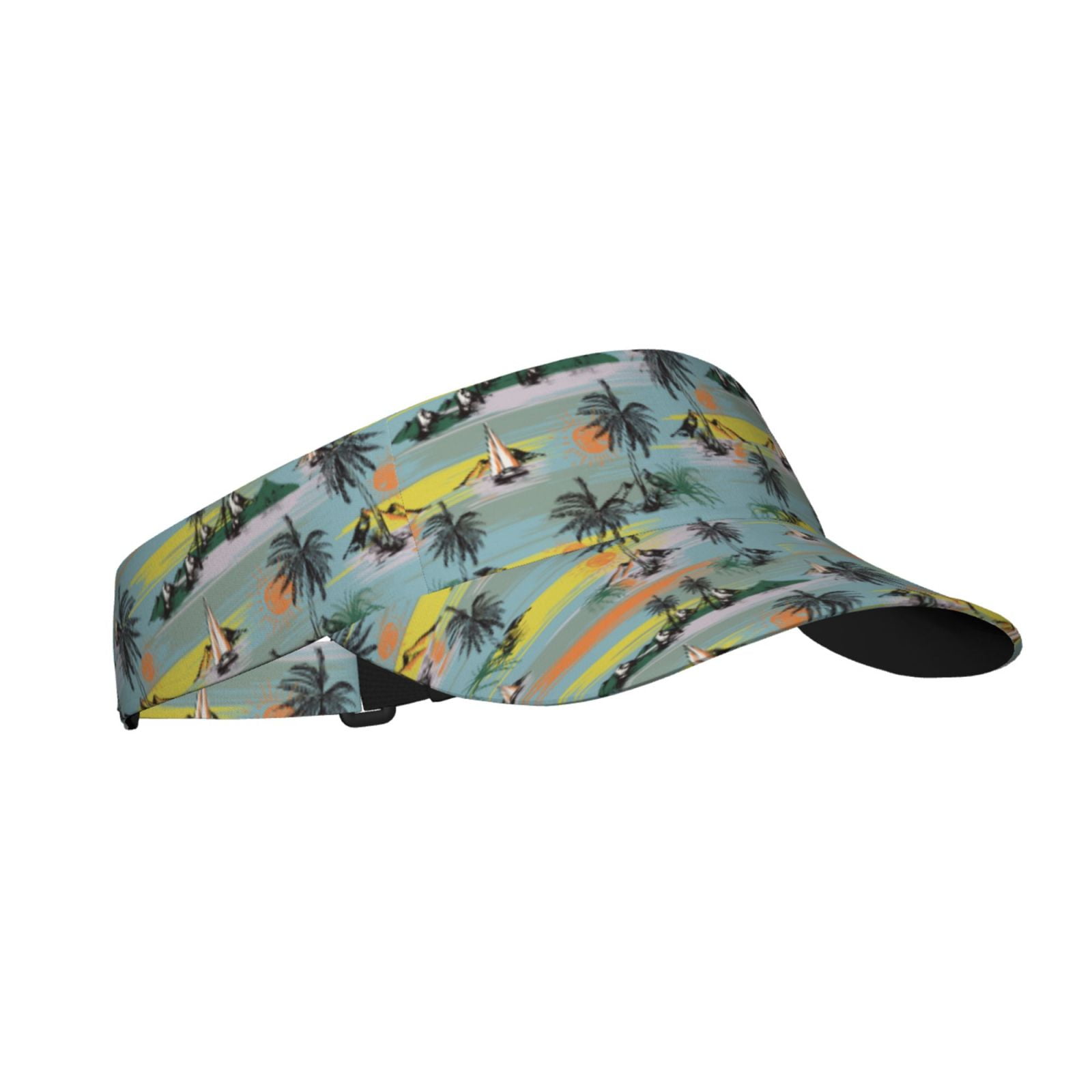 Sikiie Hawaiian Style Sun Visor Hat Adjustable Velcro Golf Visor Sports ...