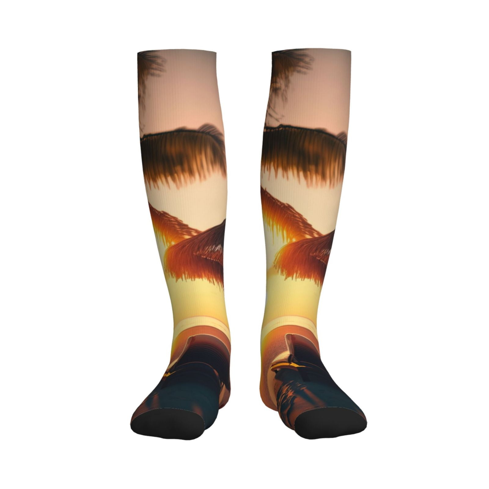 Sikiie Hawaiian Sunset Beach 1 Pairs Compression Socks for Men and ...