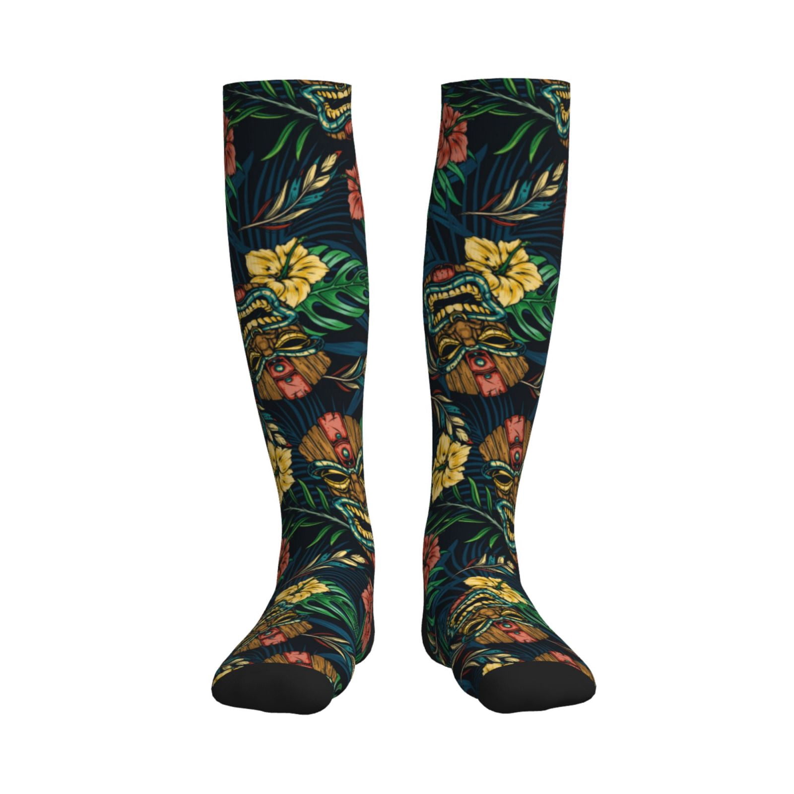 Sikiie Hawaiian Tribal Mask 1 Pairs Compression Socks for Men and Women ...