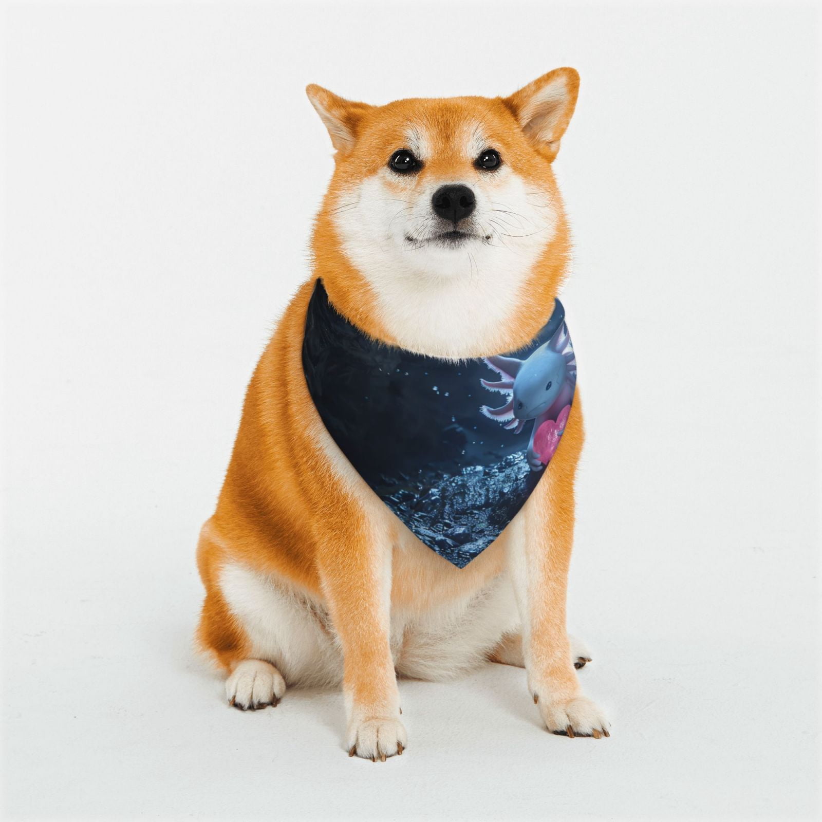 Sikiie Heart Axolotl Dog Bandanas-Dog Scarf Bib Kerchief Breed for Dogs ...