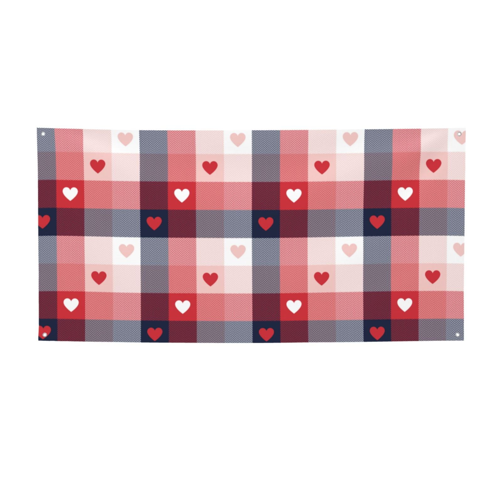 Sikiie Heart Plaid Custom Banners and Signs Customize Outdoor ...