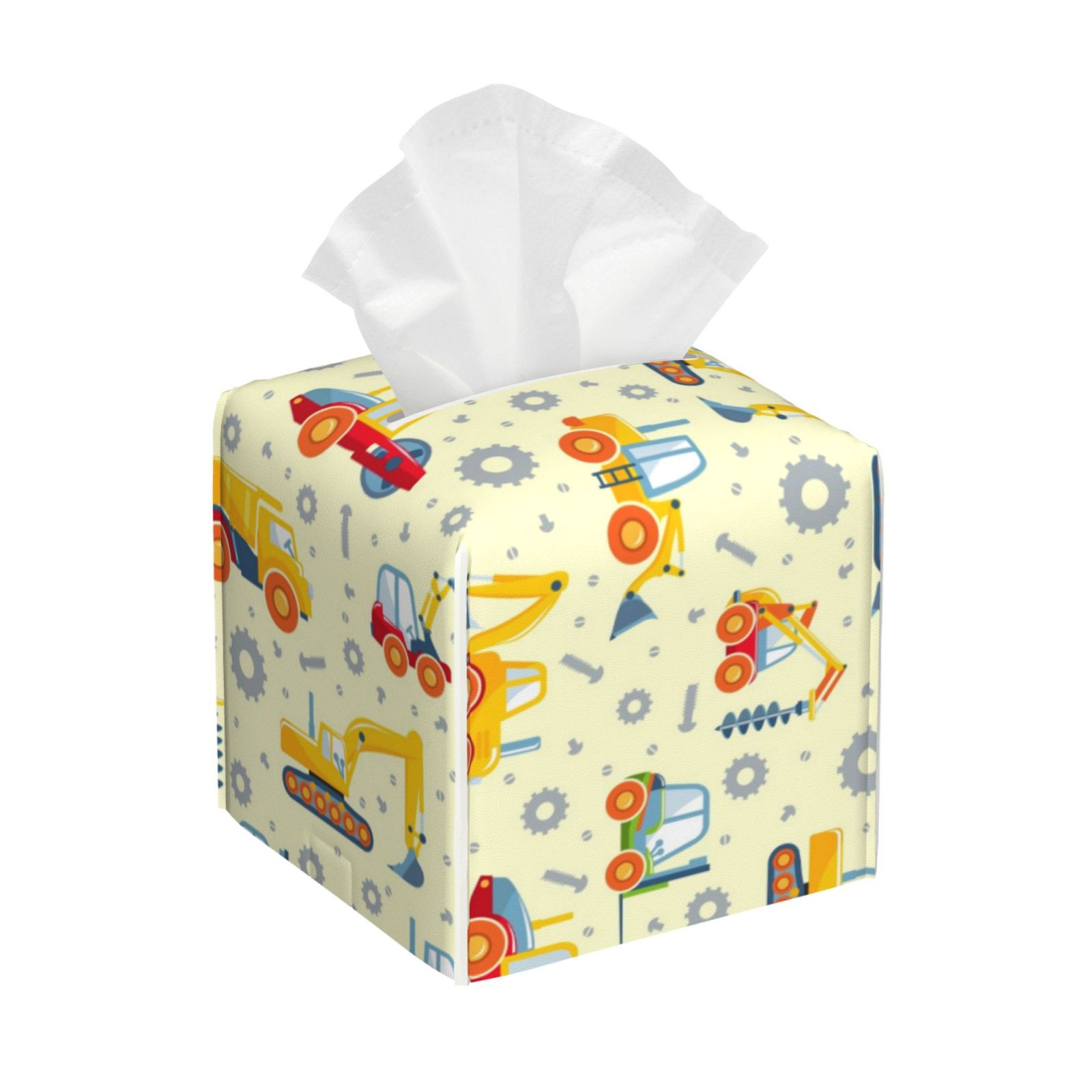 Sikiie Heavy Equipment Leather Tissue Box Cover Square, tissue box ...