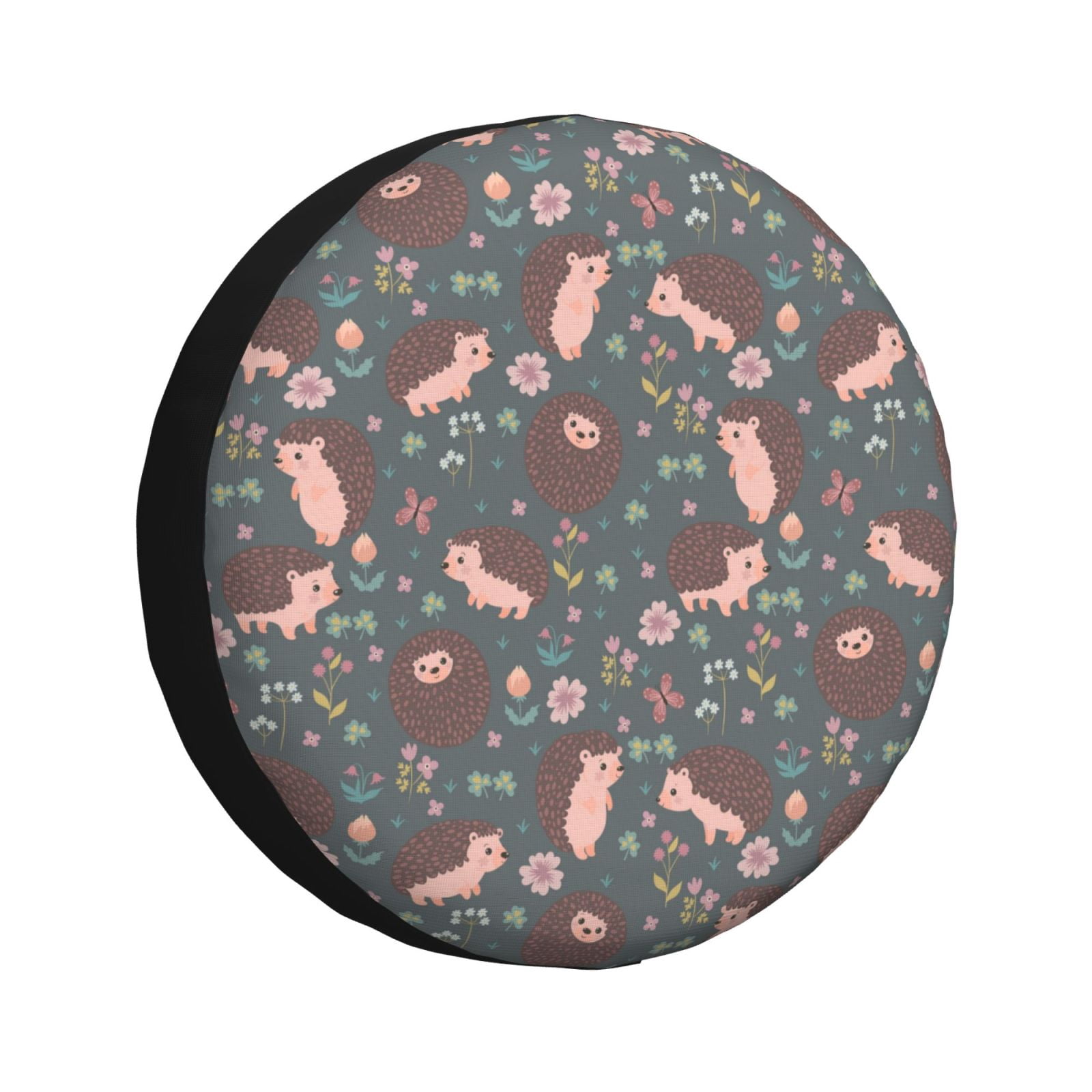 Sikiie Hedgehogs and Flowers1 PVC Leather Spare Tire Wheel Cover Spare ...