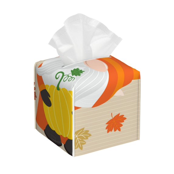 Sikiie Hello Fall Gnomes 1 Leather Tissue Box Cover Square, tissue box ...