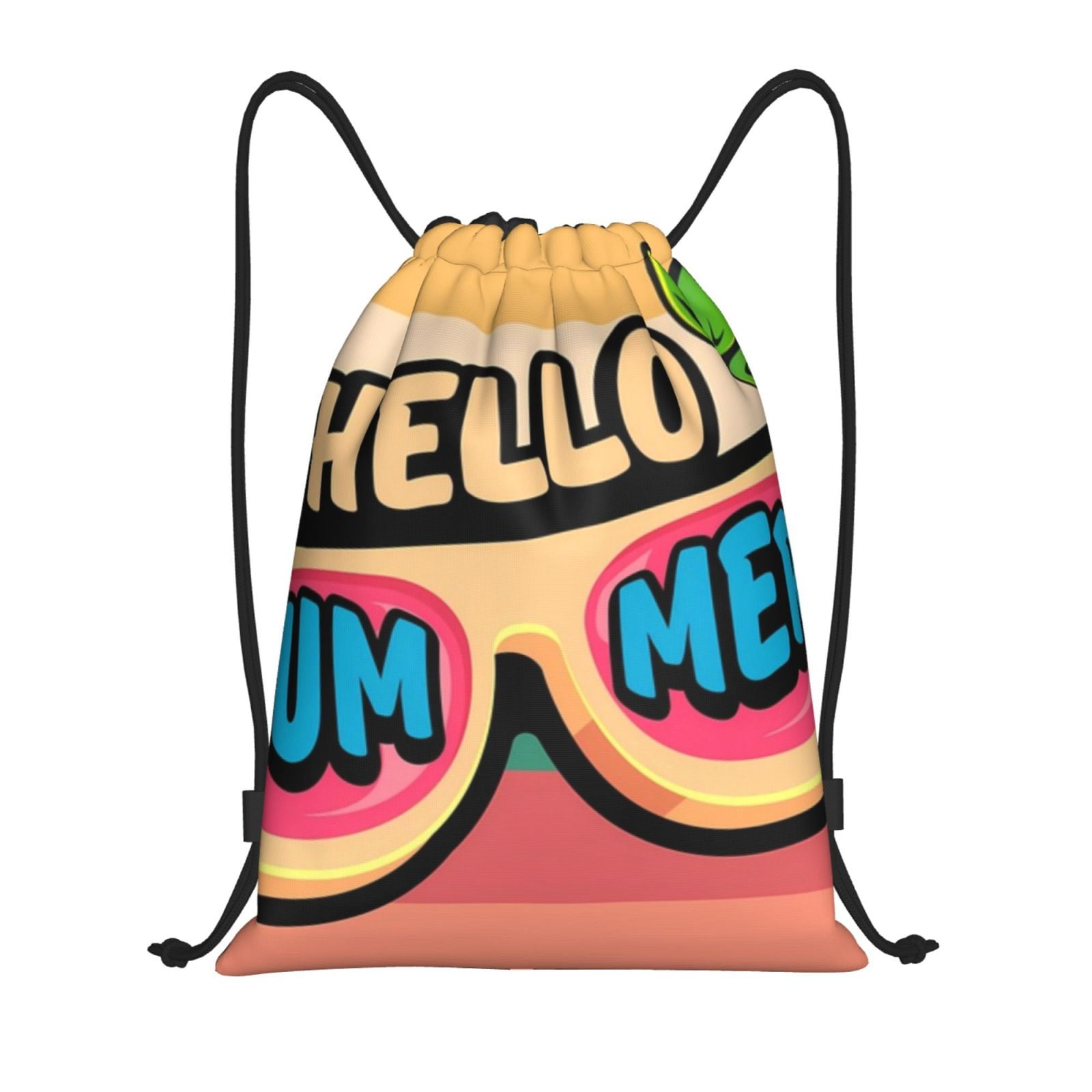Sikiie Hello Summer Drawstring Backpack Drawstring Bags, Draw String ...