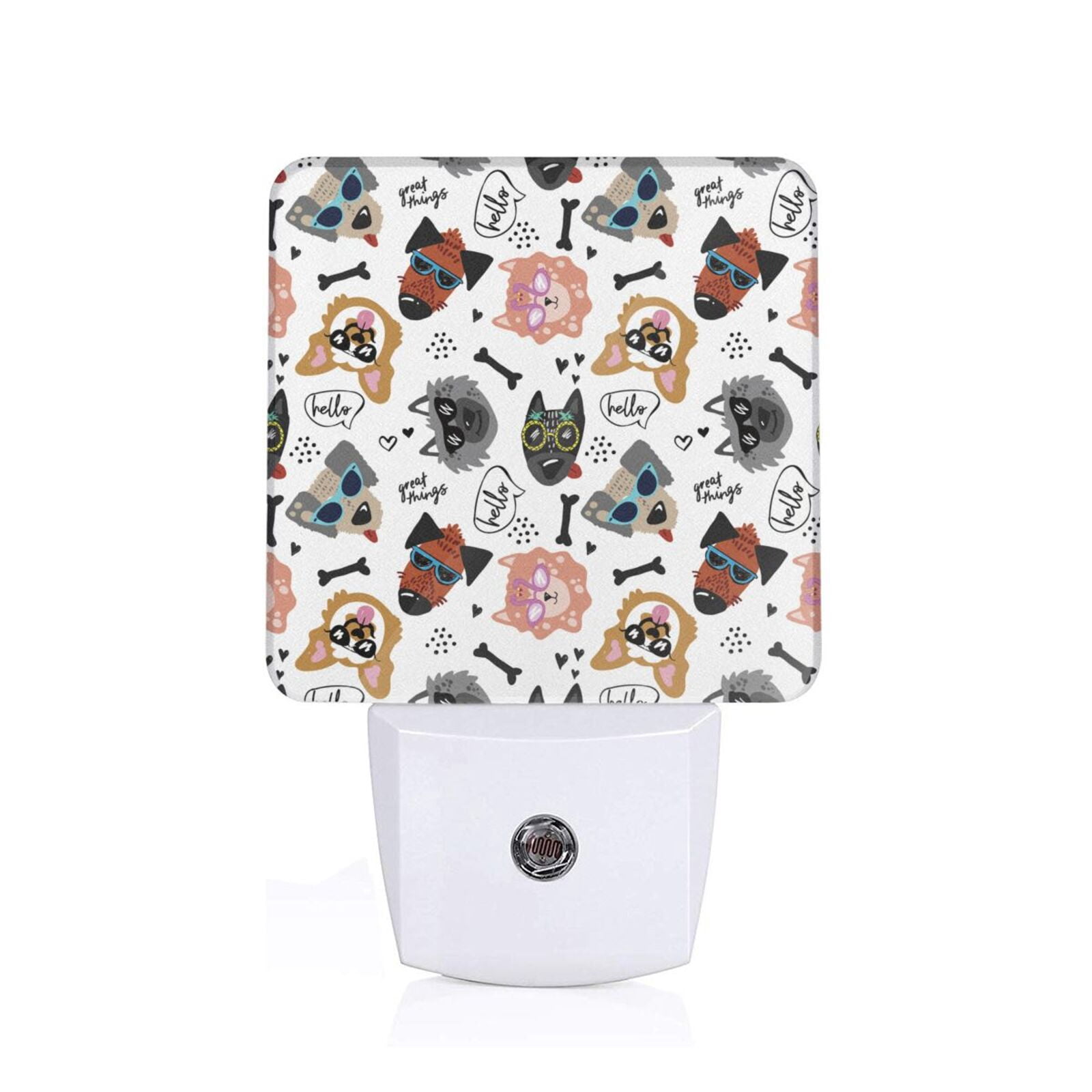 Sikiie Hip Hop Dog Led Night Light, Warm White,Cool White Lights for ...