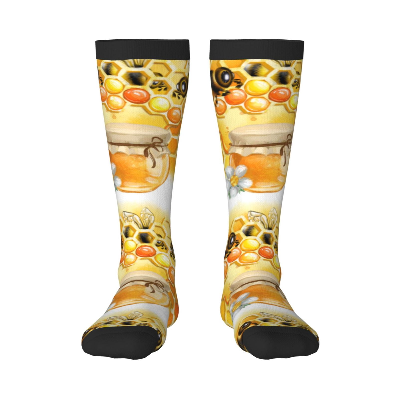 Sikiie Honey Bee Knee Socks, High Socks Long Stretchy Sock Women Knee ...