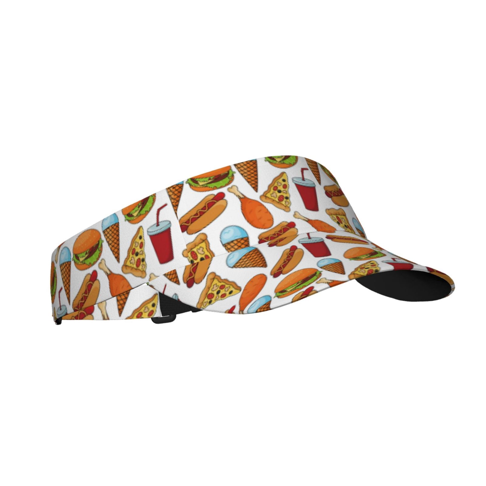 Sikiie Hot Dog Burger Sun Visor Hat Adjustable Velcro Golf Visor Sports ...