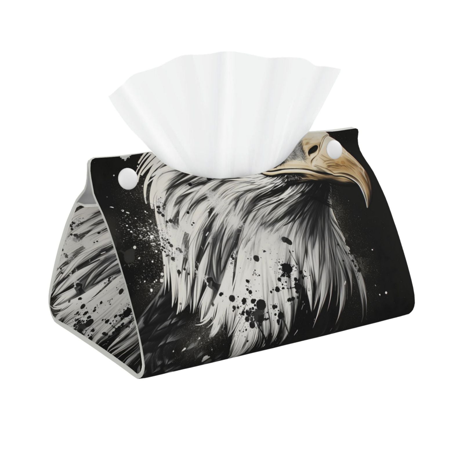 Sikiie Ink Style Bald Eagle Leather Tissue Box Cover Rectangle, Long ...
