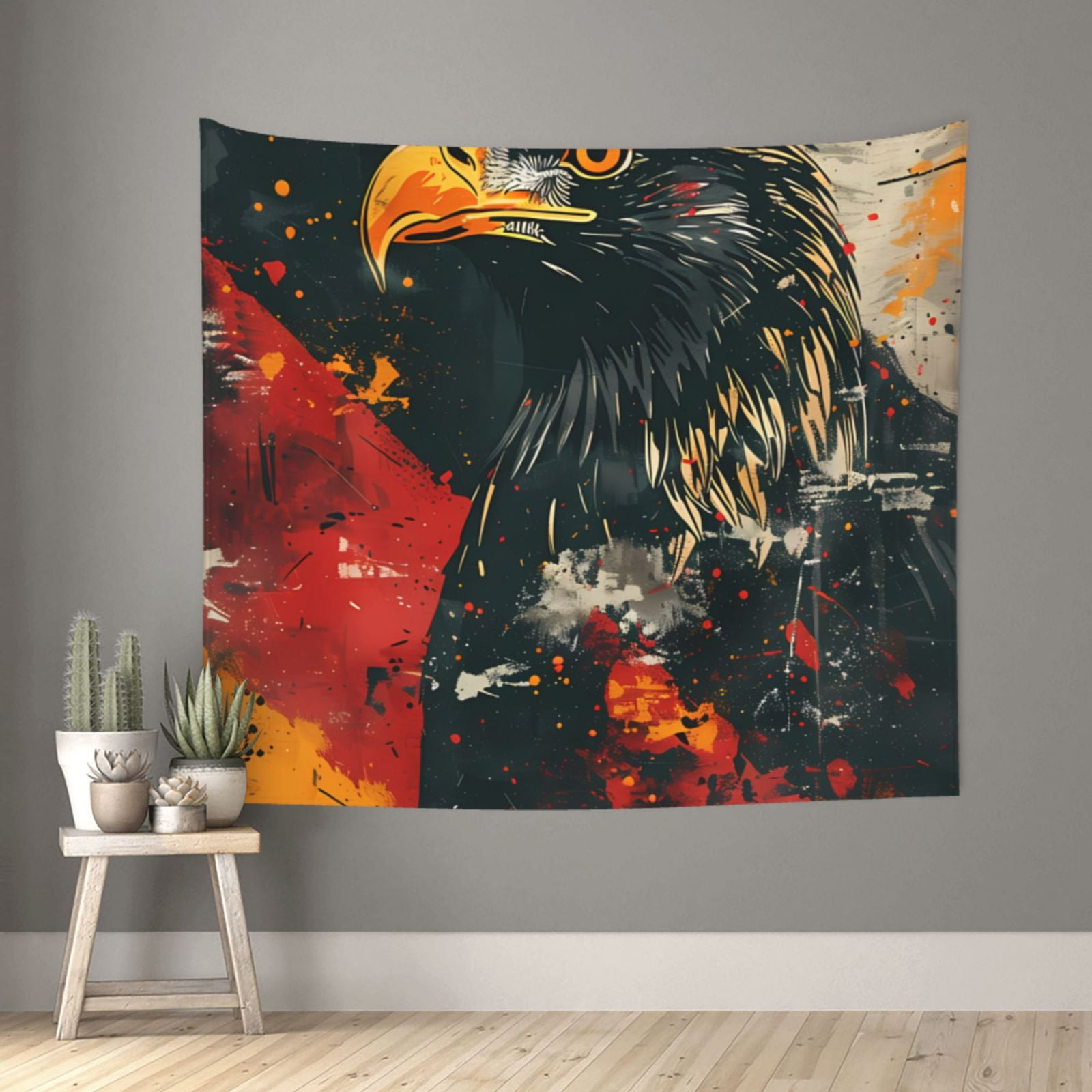 Sikiie Ink Style Bald Eagle tapestry wall hanging home decor for ...