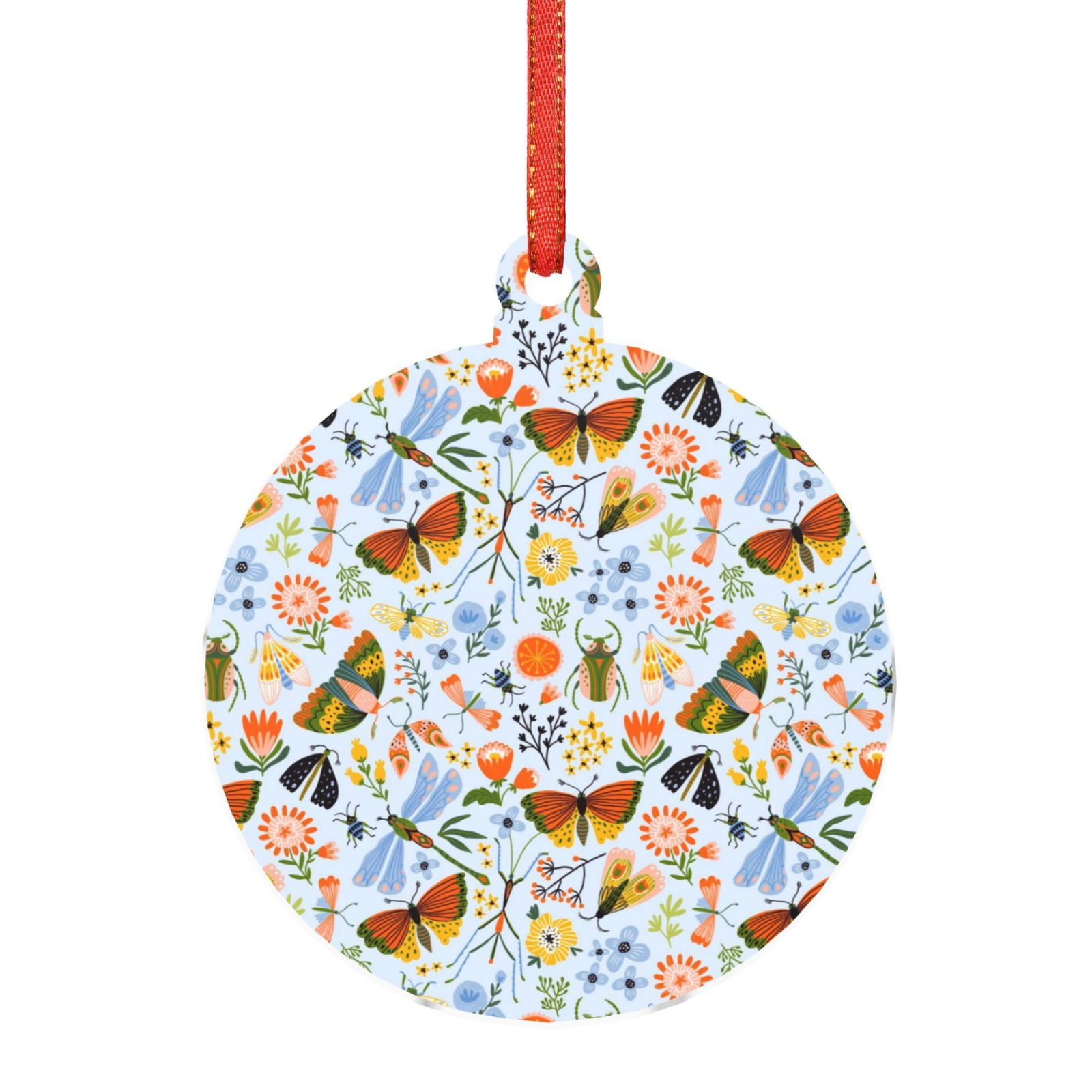 Sikiie Insects and Flowers Acrylic Christmas Ornament Pendant Christmas ...