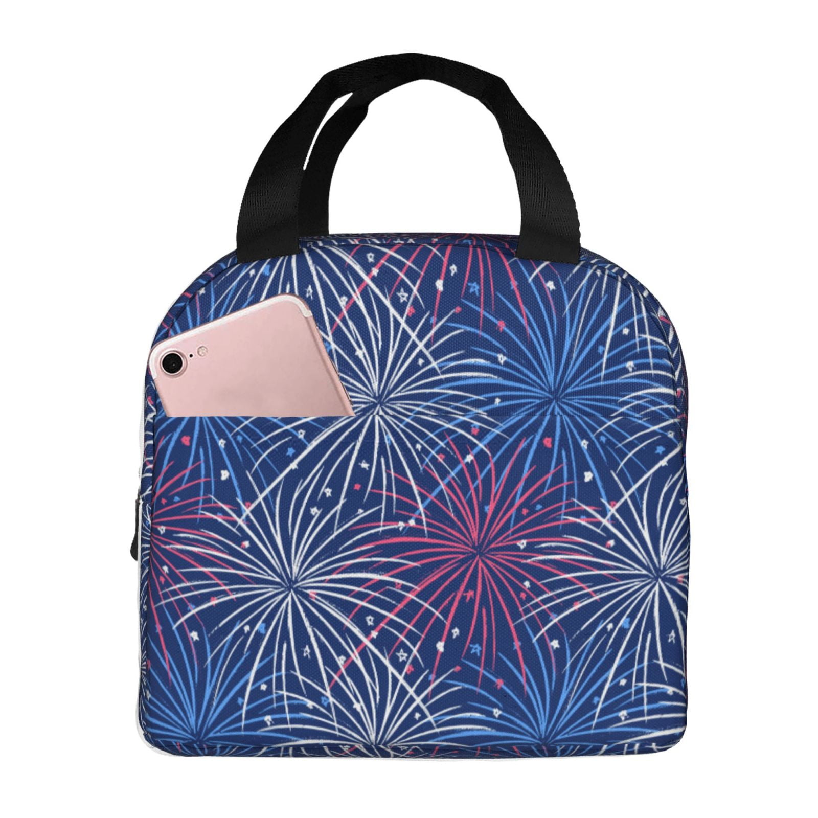 Sikiie Ireworks In The Night Sky Lunch Bag for Women & Men Adult ...