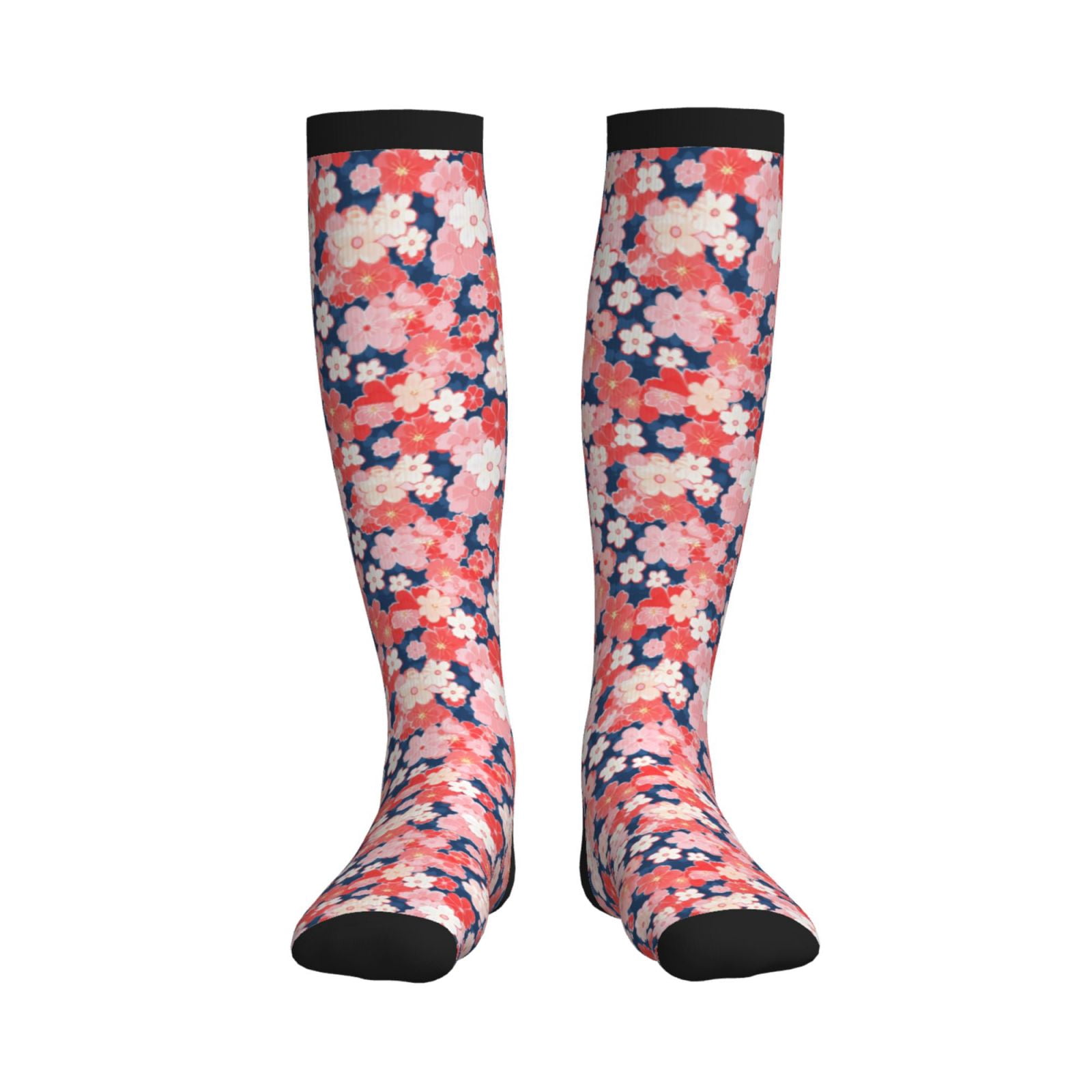 Sikiie Japanese Cherry Blossoms 1 Pairs Compression Socks for Men and ...
