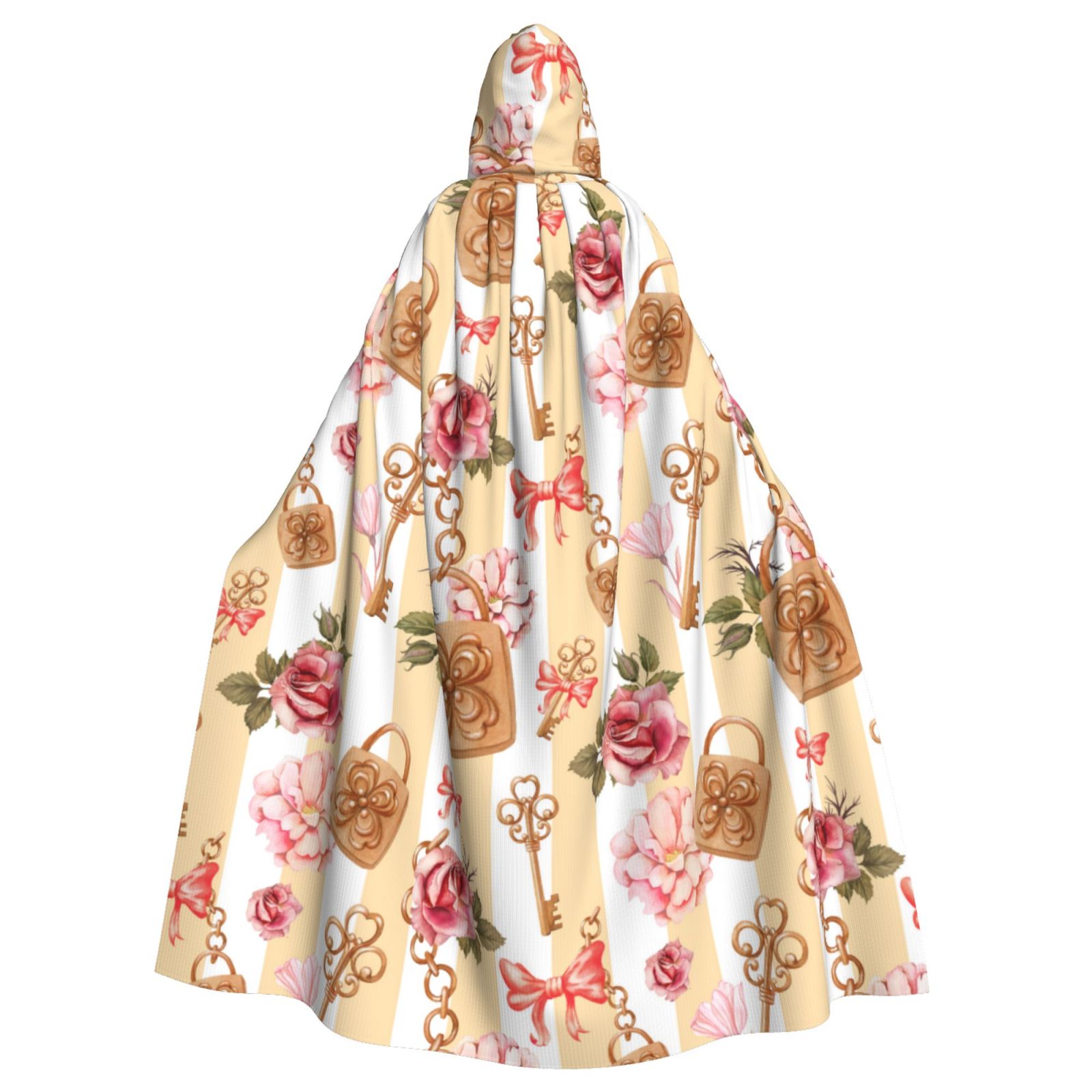 Sikiie Key Lock And Flowers Unisex Hooded Robe Cloak Adults ...