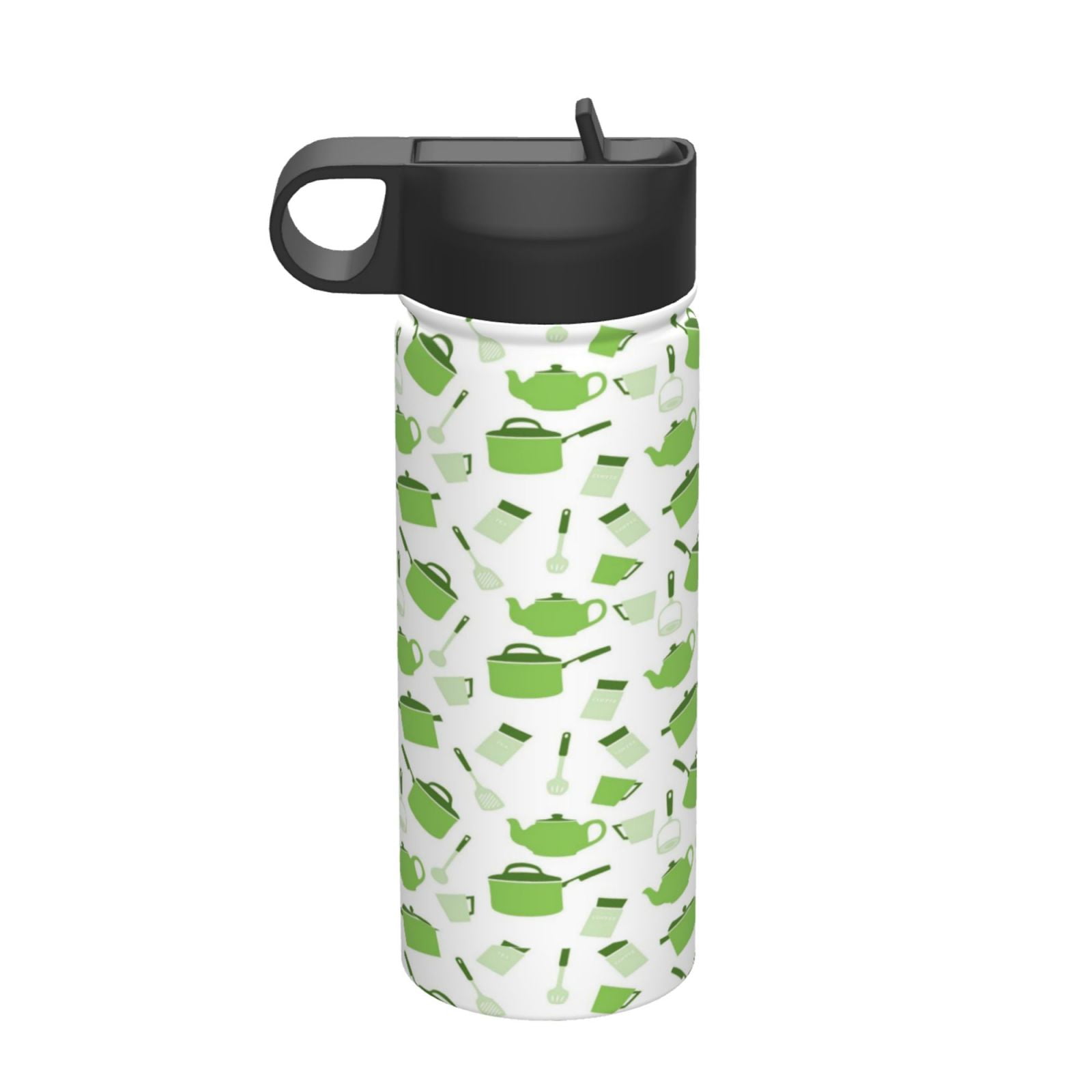 Sikiie Kitchen Utensiles Cooking Pots Print 18OZ Insulated Straw Cup ...