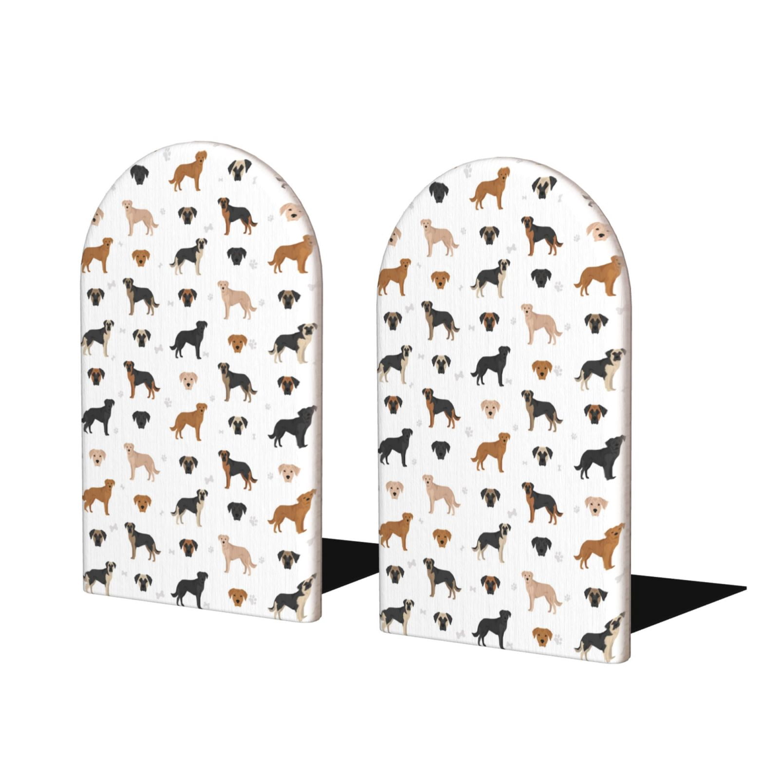 Sikiie Labrador Retriever Dog Bookends 1 Pair, Wood Bookends for ...