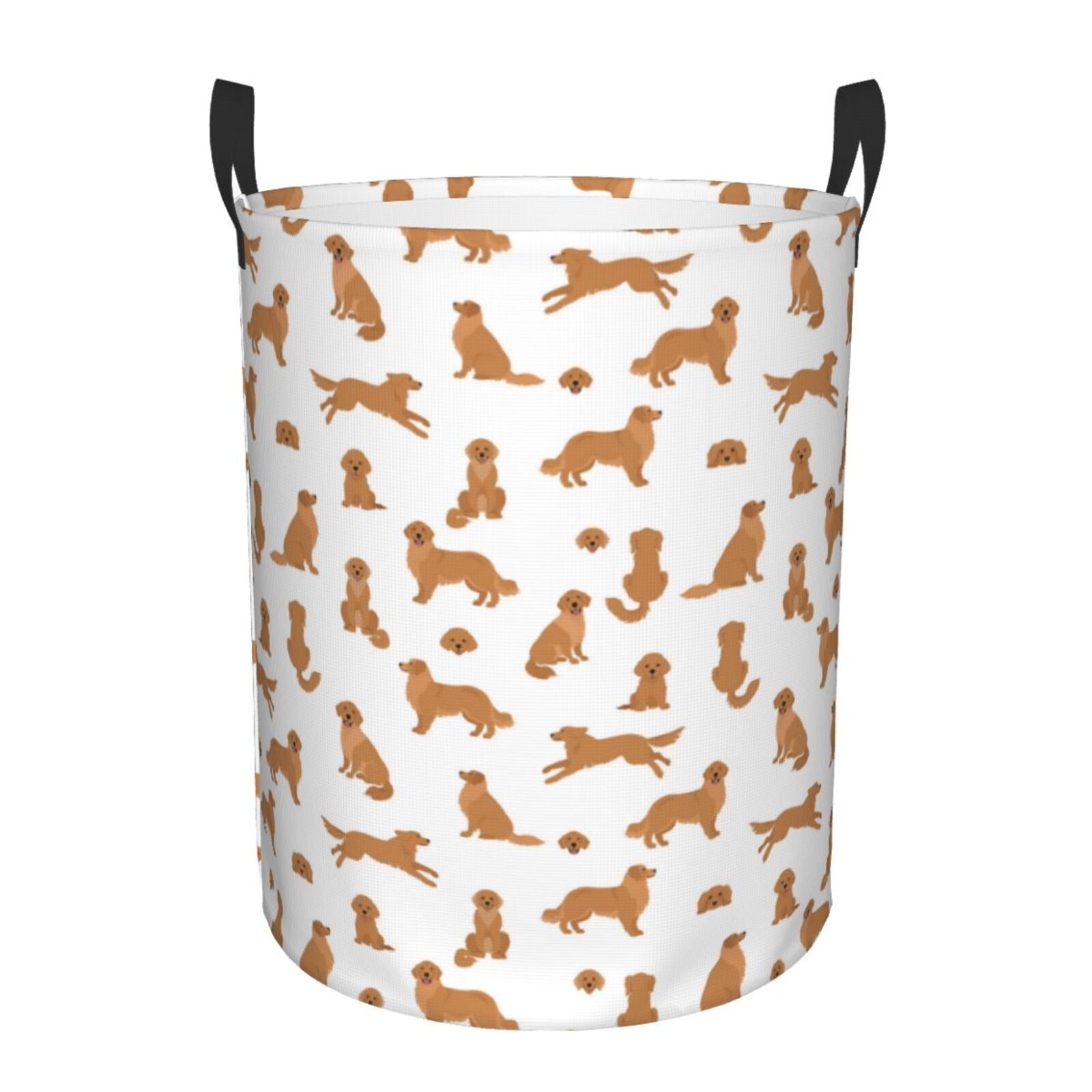 Sikiie Labrador Retriever Dog Print Round Dirty Clothes Basket ...
