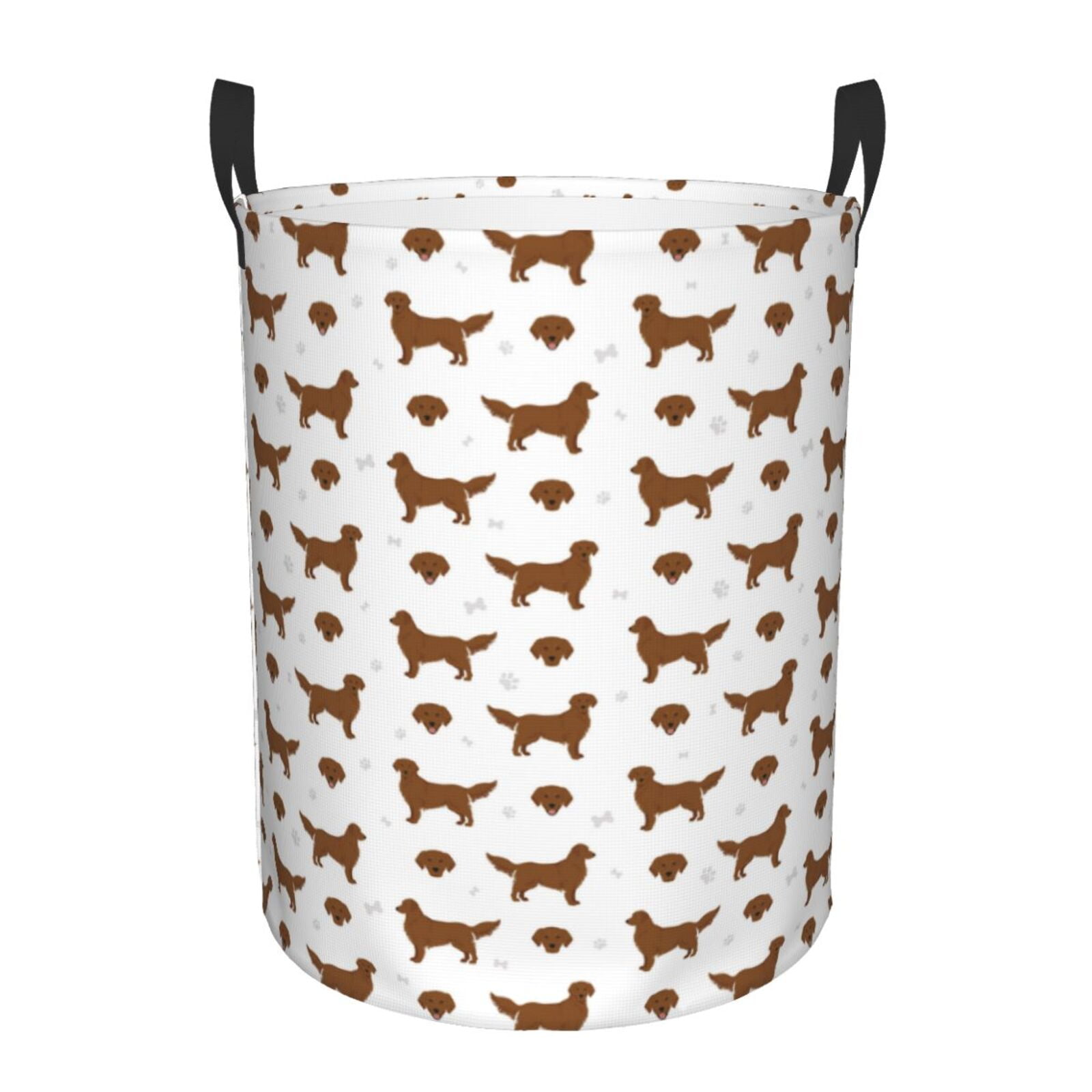 Sikiie Labrador Retriever Dog Print Round Dirty Clothes Basket ...