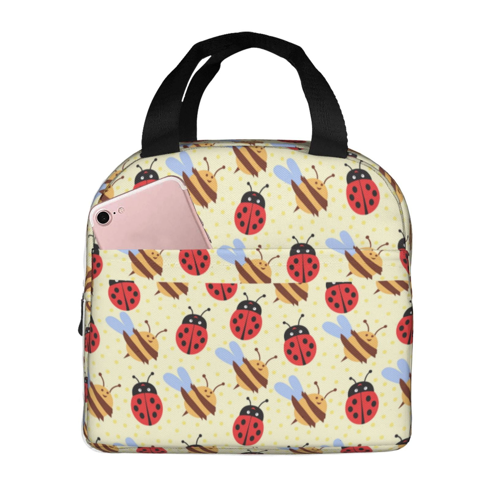 Sikiie Ladybug And Bee Lunch Bag for Women & Men Adult Insulated Lunch ...