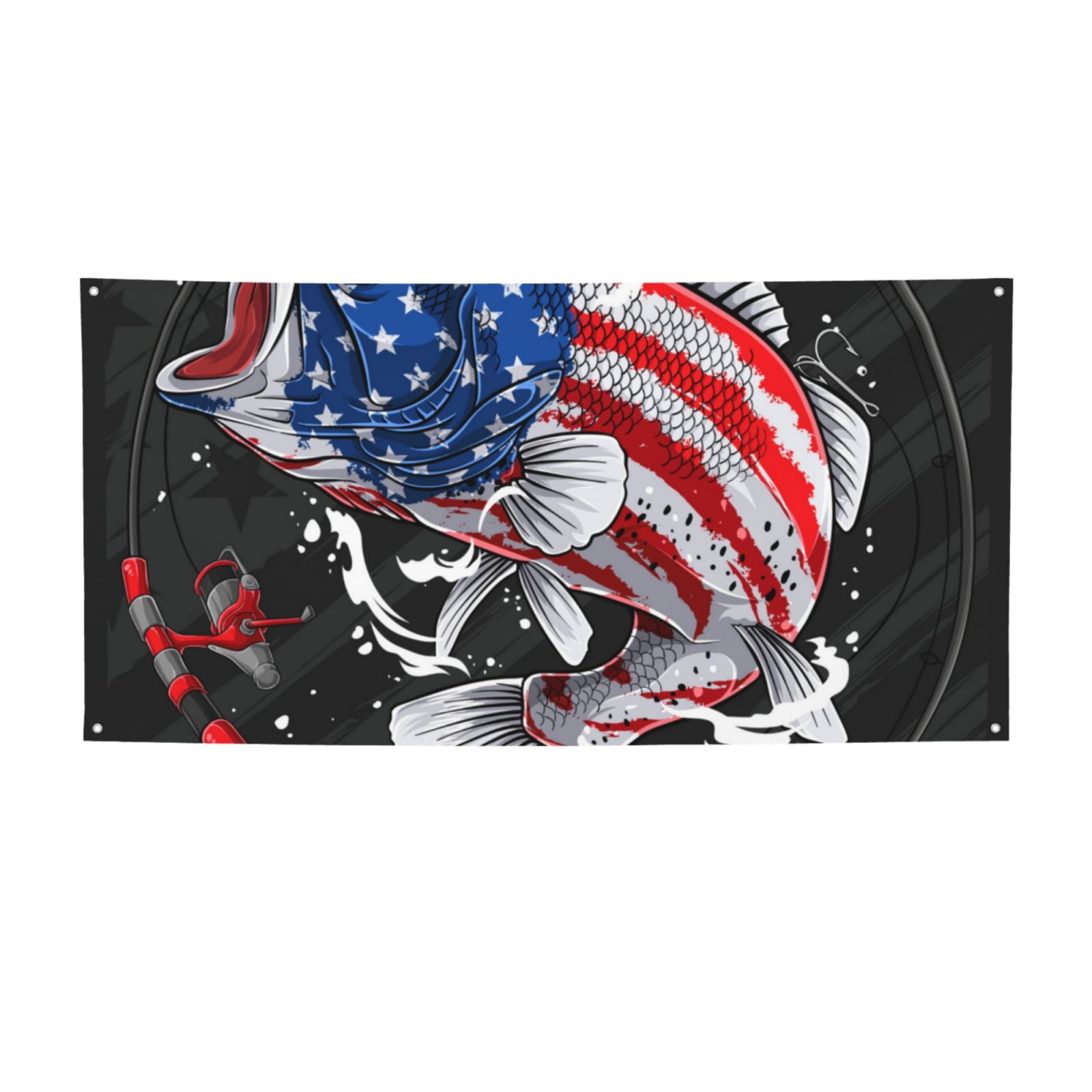 Sikiie Largemouth Bass Fish in USA Custom Banners and Signs Customize ...