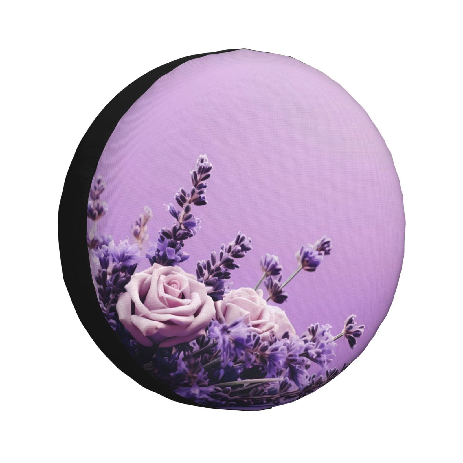 Sikiie Lavender Roses Arrangement PVC Leather Spare Tire Wheel Cover ...