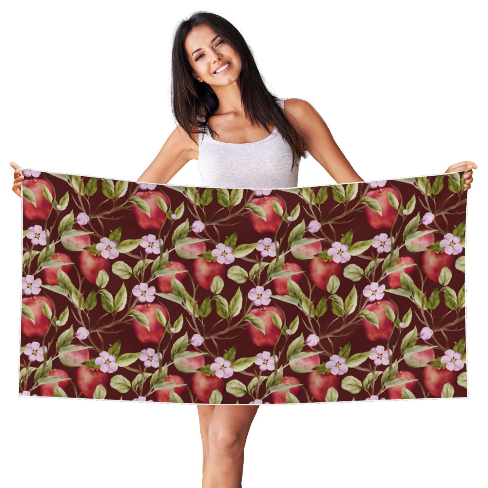 Sikiie Leaf And Fruit Beach Towel for Women Men, Pool Bath Beach ...