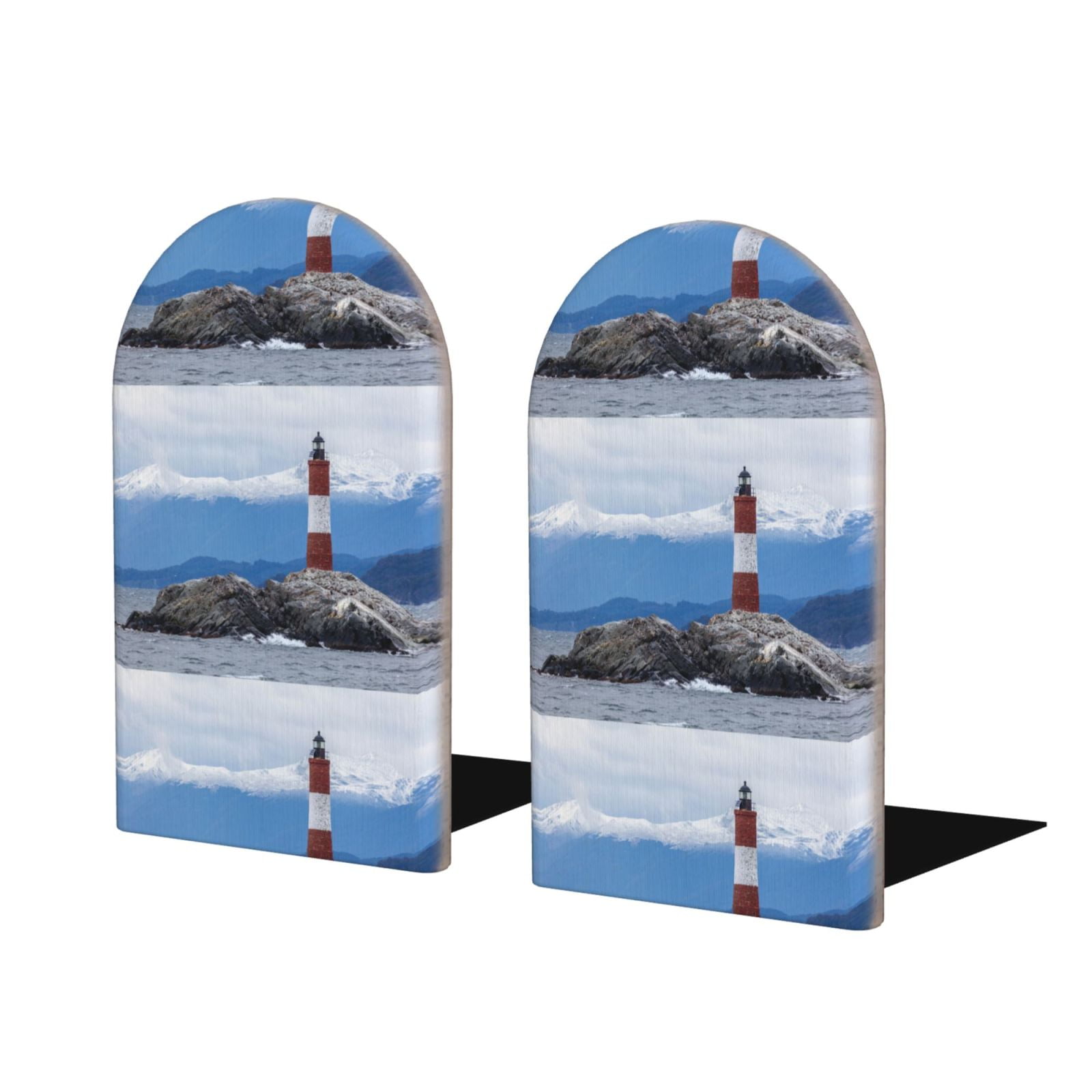 Sikiie Lighthouse On The Waters Bookends 1 Pair, Wood Bookends for ...