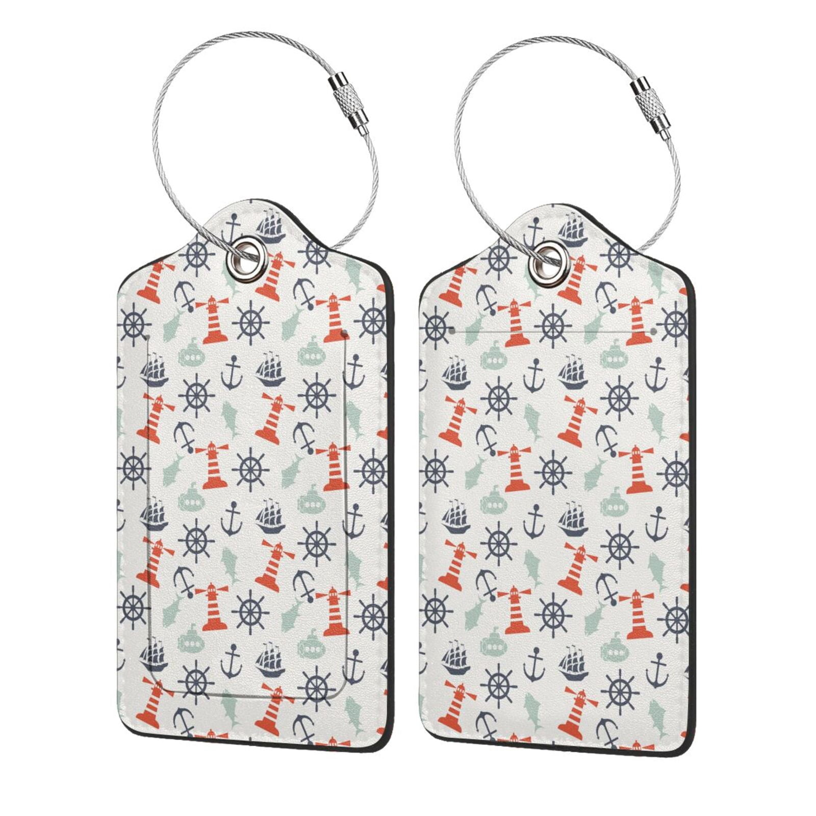 Sikiie Lighthouse Sailboat Luggage Tag for Suitcase Leather Baggage Tag ...