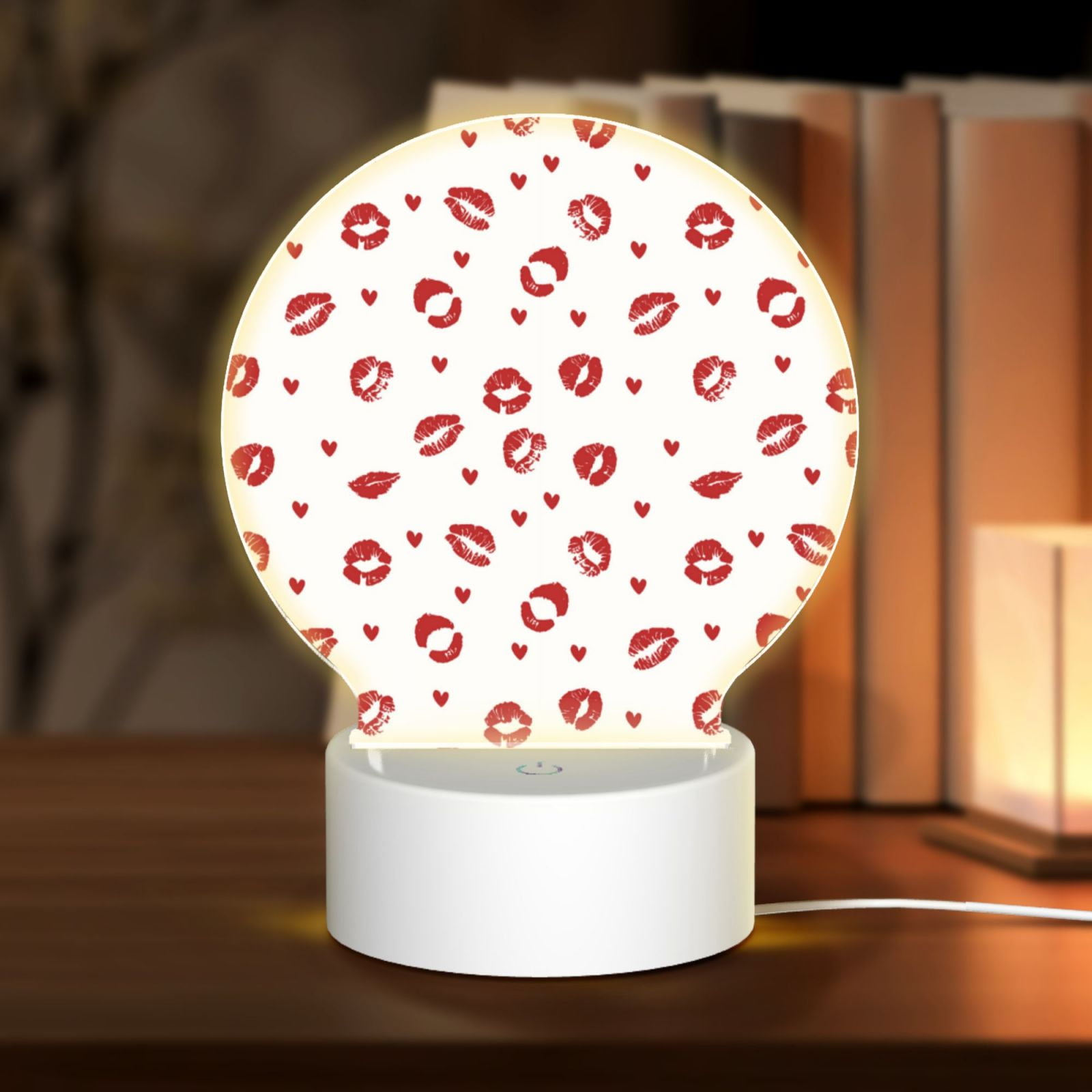 Sikiie Lips Kiss Acrylic Night Light Gift Custom Acrylic Night Light ...
