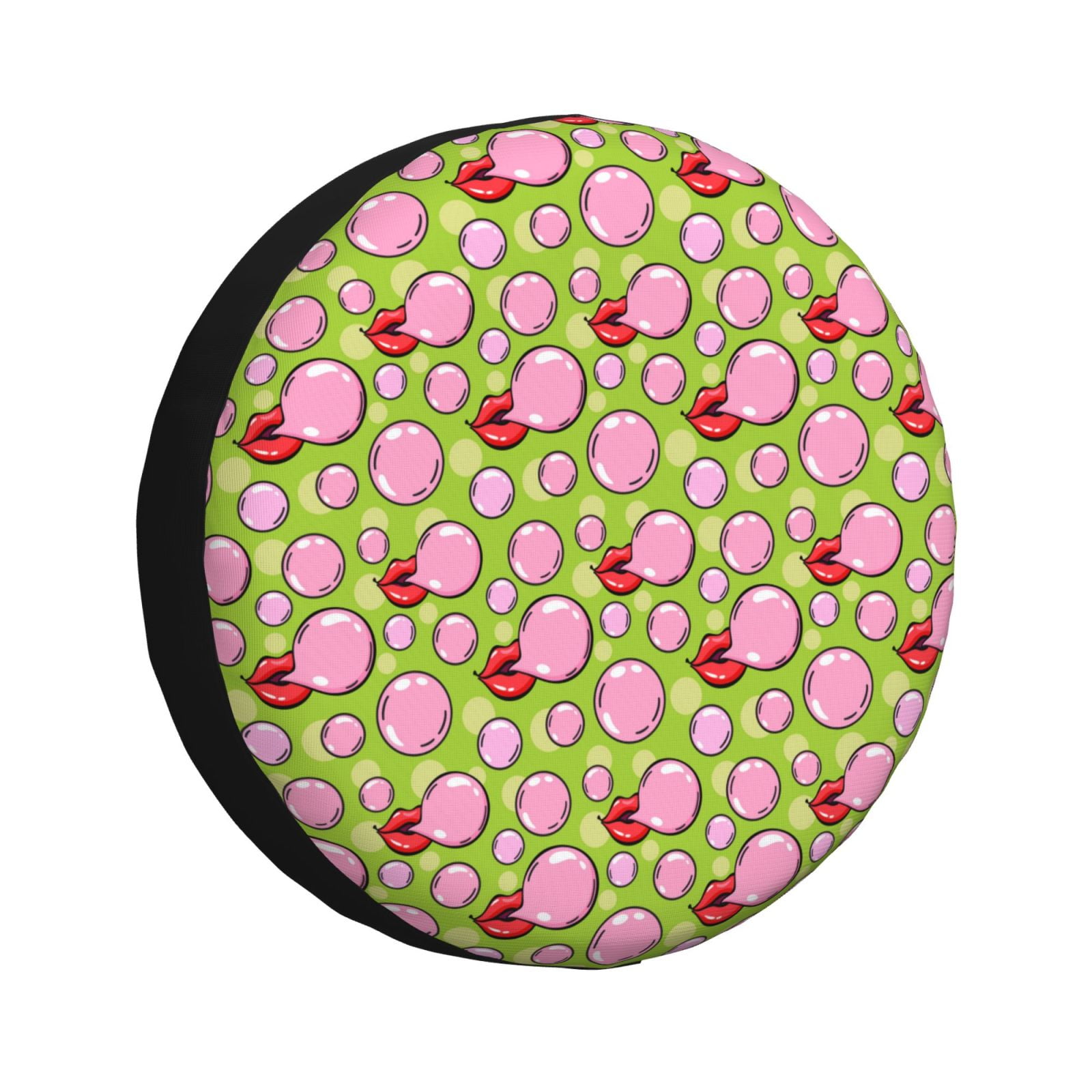Sikiie Lips blowing bubble gum Print PVC Leather Spare Tire Wheel Cover ...