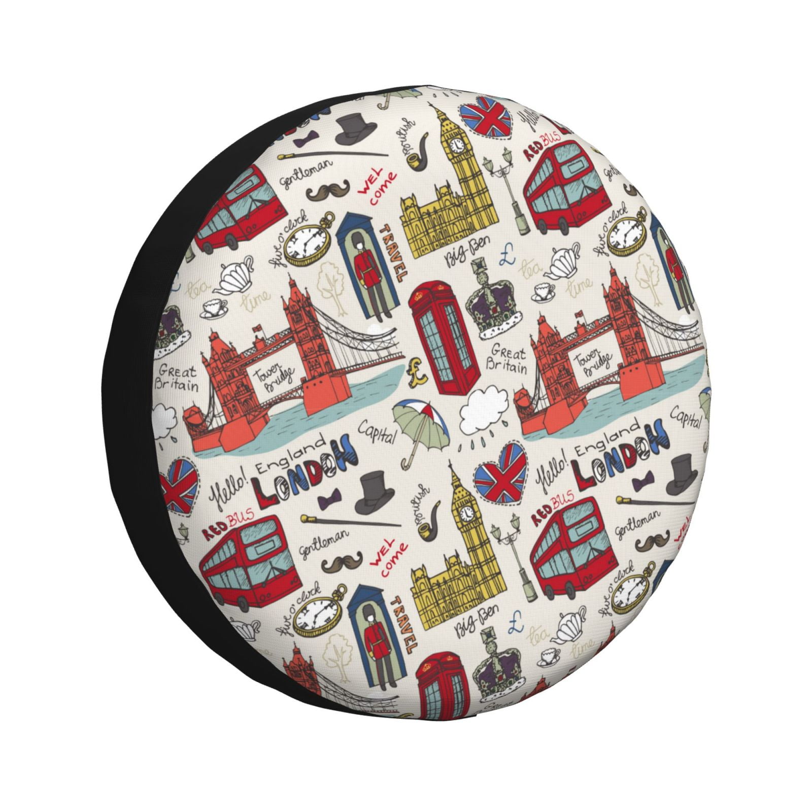 Sikiie London Landmark1 PVC Leather Spare Tire Wheel Cover Spare Tire ...