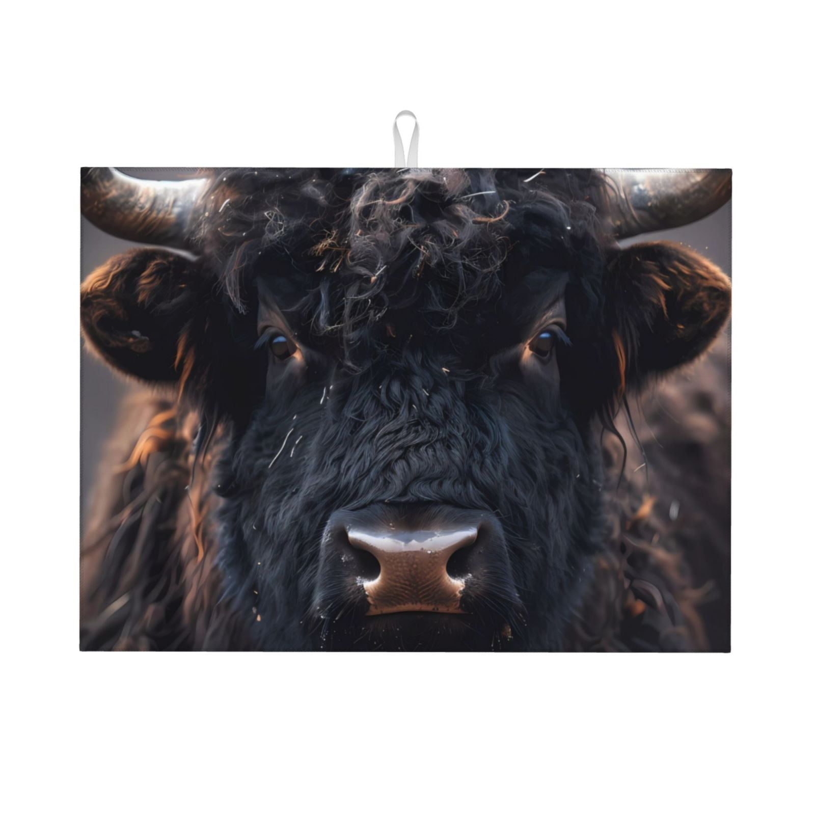 Sikiie Majestic Black Yak Dish Drying Mat, Kitchen Counter Mat, Self ...