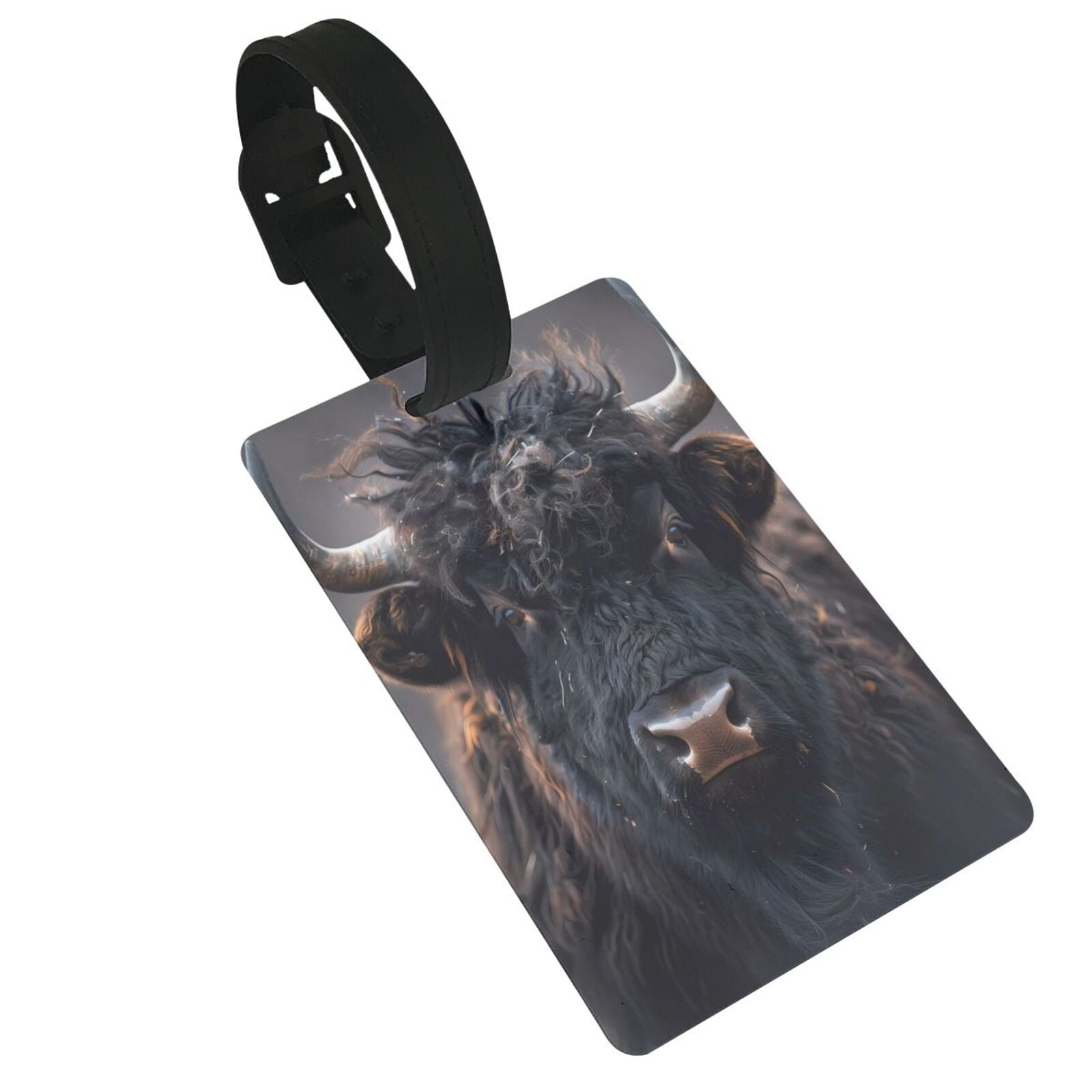 Sikiie Majestic Black Yak Luggage Tags Privacy Cover ID Label Suitcase ...