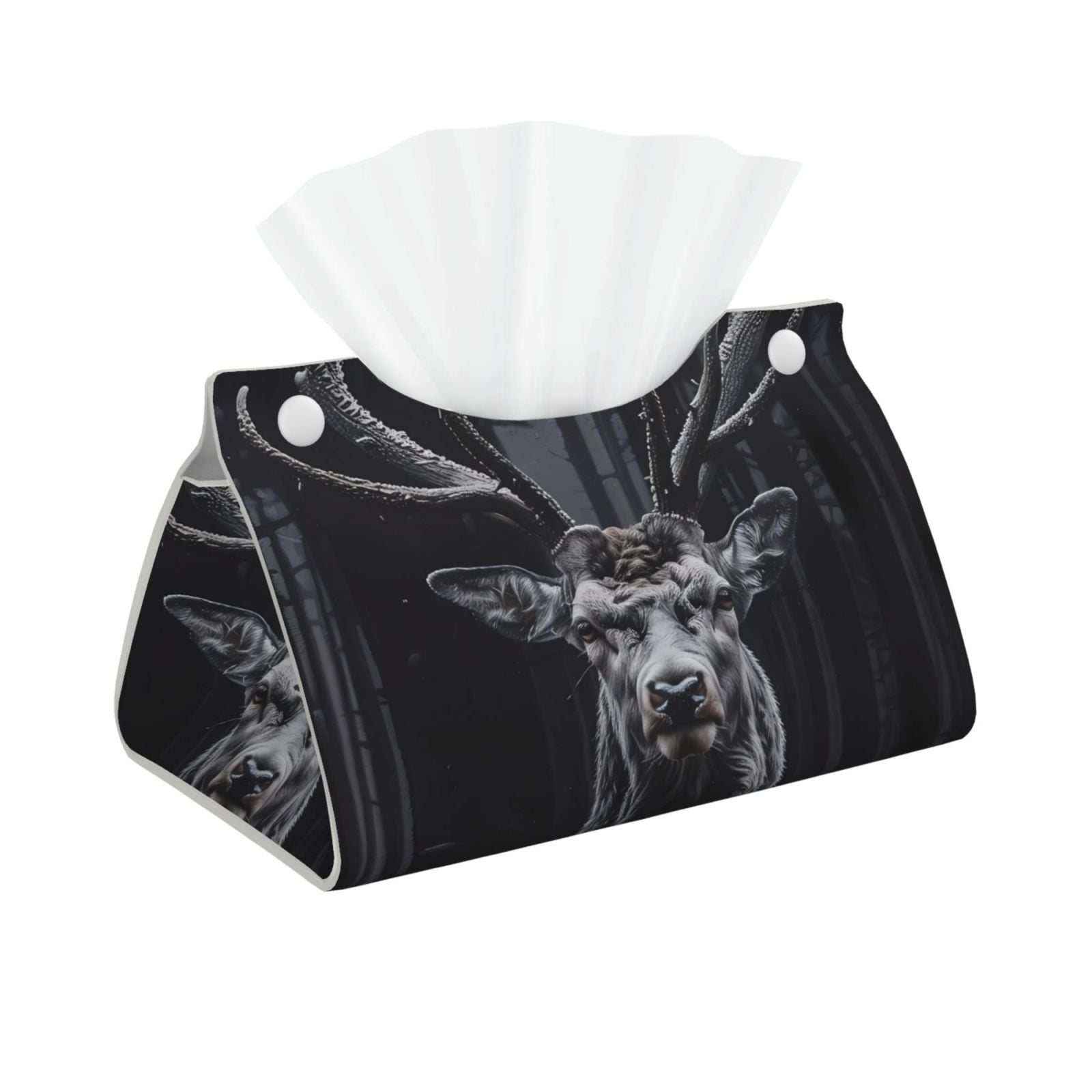 Sikiie Majestic Forest Stag Leather Tissue Box Cover Rectangle, Long ...
