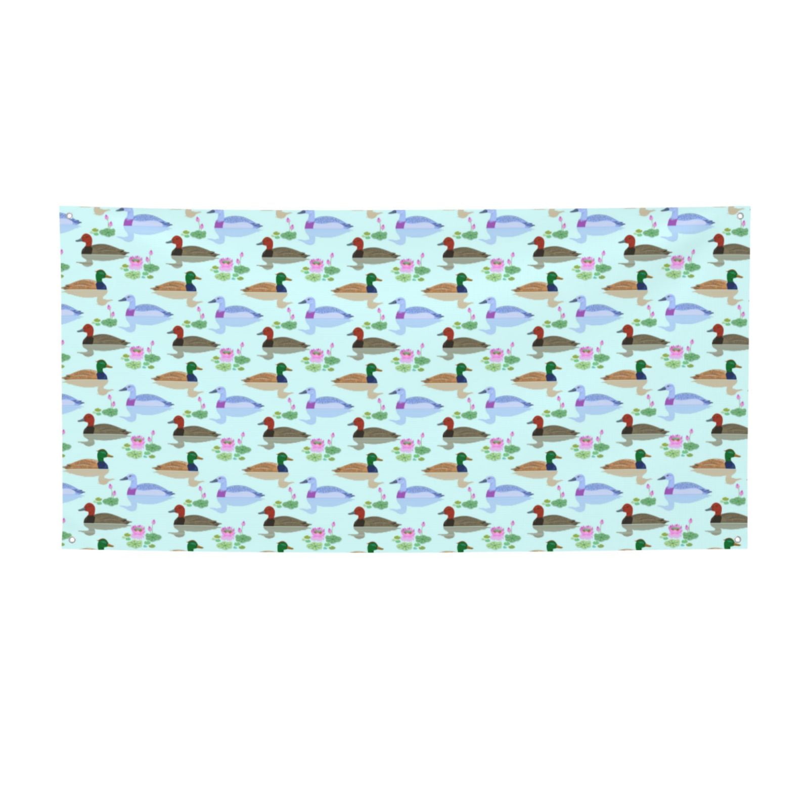 Sikiie Mallard Duck Of Lotus Flowers Custom Banners and Signs Customize ...