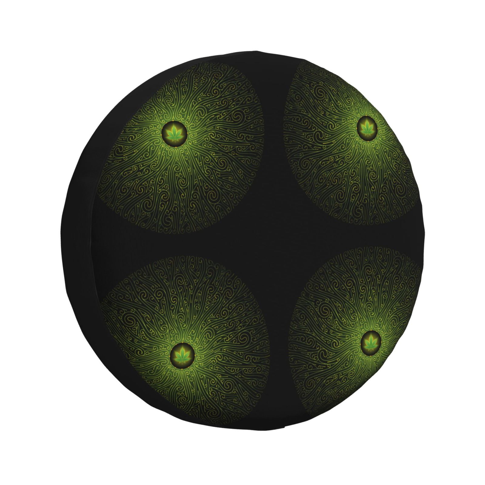 Sikiie Mandala With Marijuana Leaf PVC Leather Spare Tire Wheel Cover ...