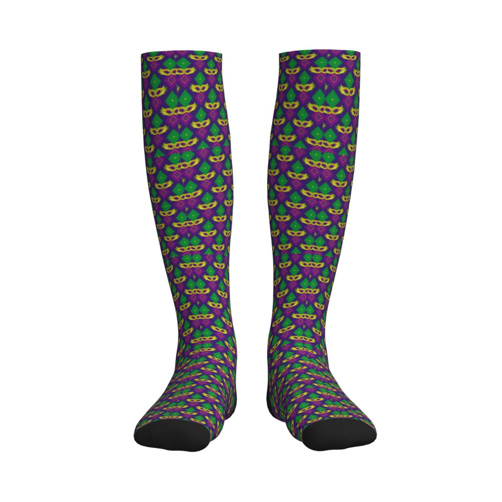 Sikiie Mardi Gras Carnival3 1 Pairs Compression Socks for Men and Women ...