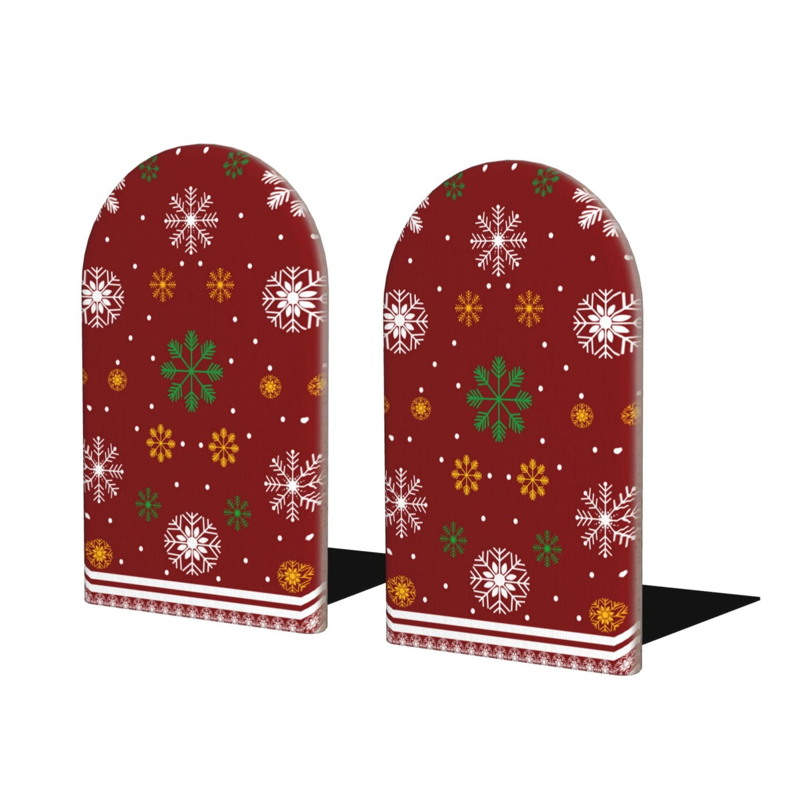 Sikiie Merry Christmas Bookends 1 Pair, Wood Bookends for Shelves, Book ...