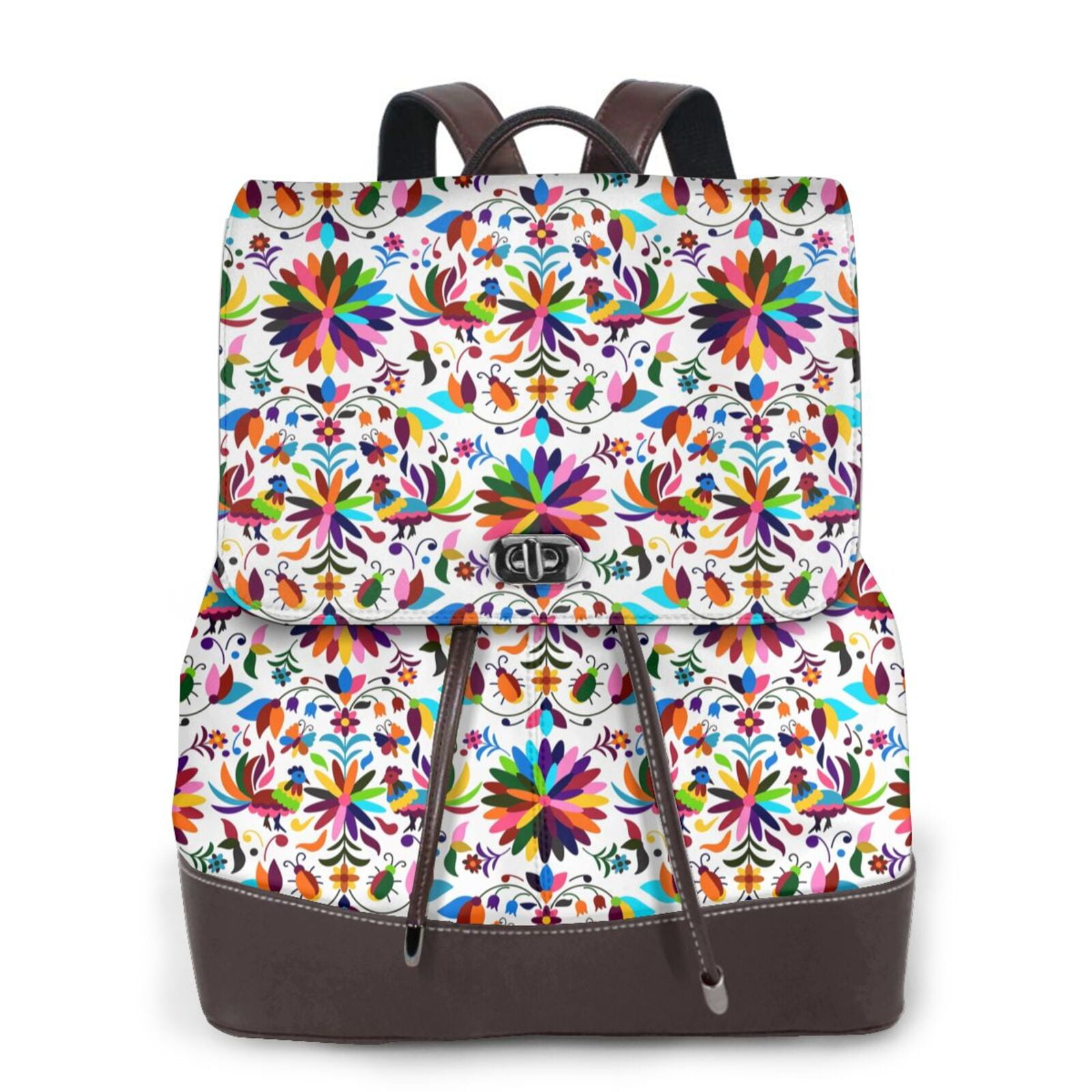 Sikiie Mexican Bright Style Women Genuine Leather Backpack Fashion ...
